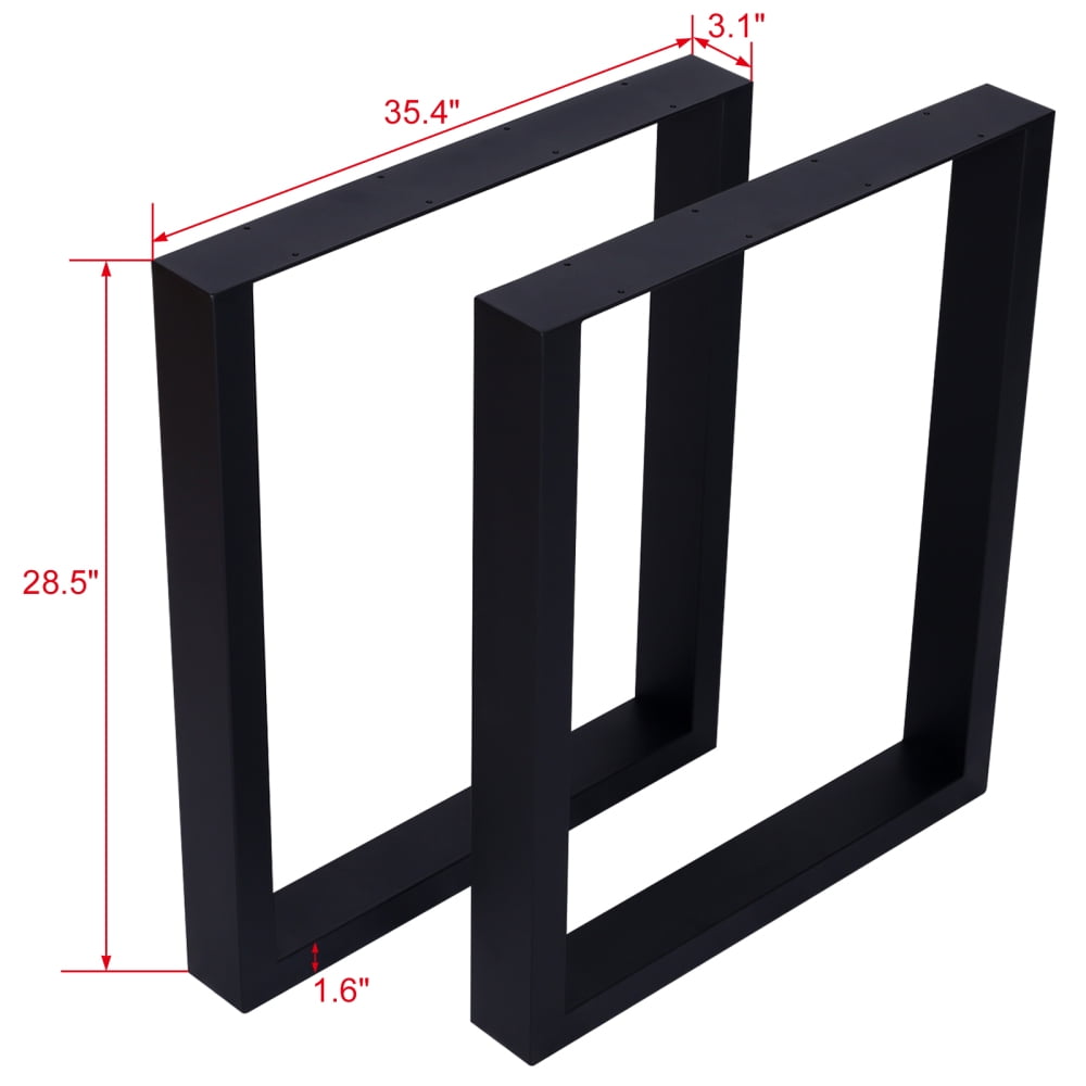 Zateety Square Table Legs 28X 35" ,Wide Metal Table Legs , Heavy Duty ...