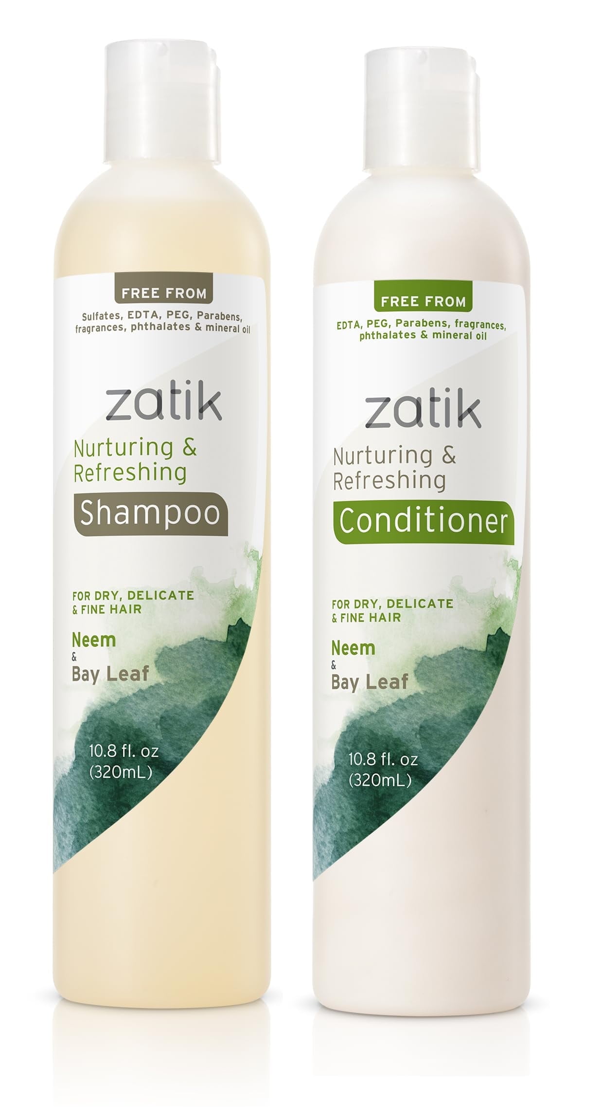 Zatik Naturals - Nurturing and Refreshing Shampoo + Conditioner Set ...