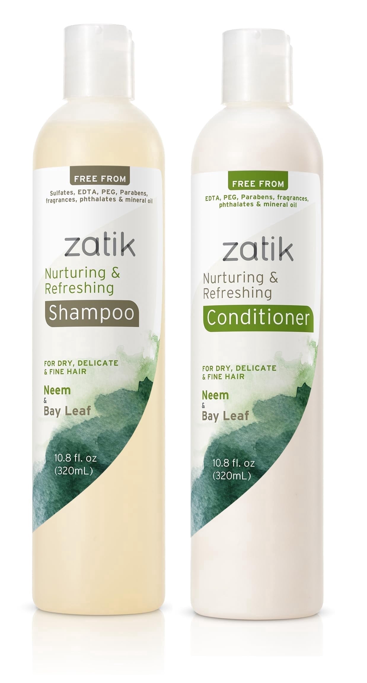 Zatik Naturals - Nurturing and Refreshing Shampoo + Conditioner Set ...