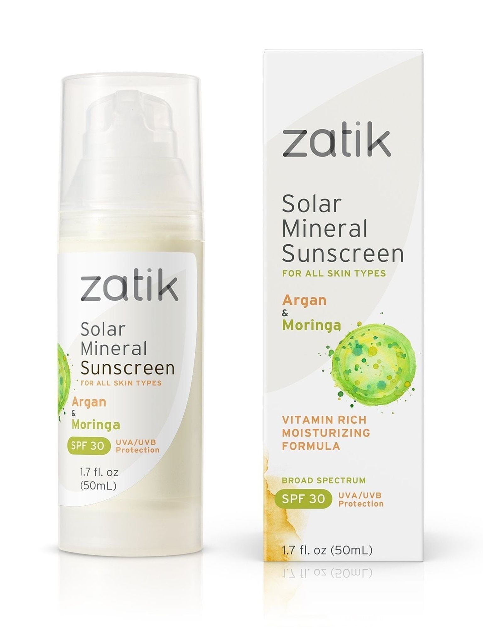 Zatik Solar Mineral Sunscreen SPF 30 - 1.7 fl oz Pack of 3 - Walmart.com