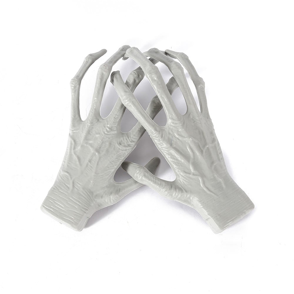 Zatoumnr 1 Pair Halloween Skeleton Hands Plastic Hand, Skull Claw ...