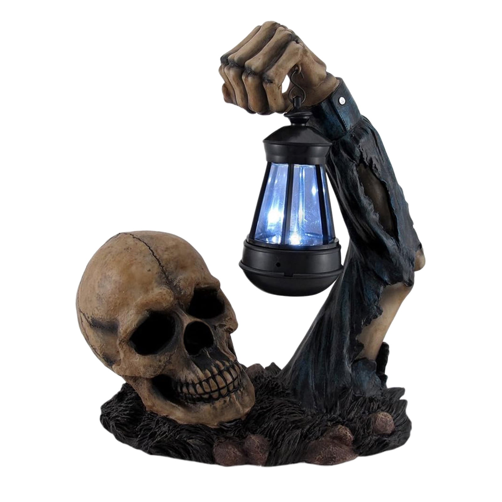 Zatoumnr Ground Breaking Skeleton with Lantern Halloween Skeleton Decor ...