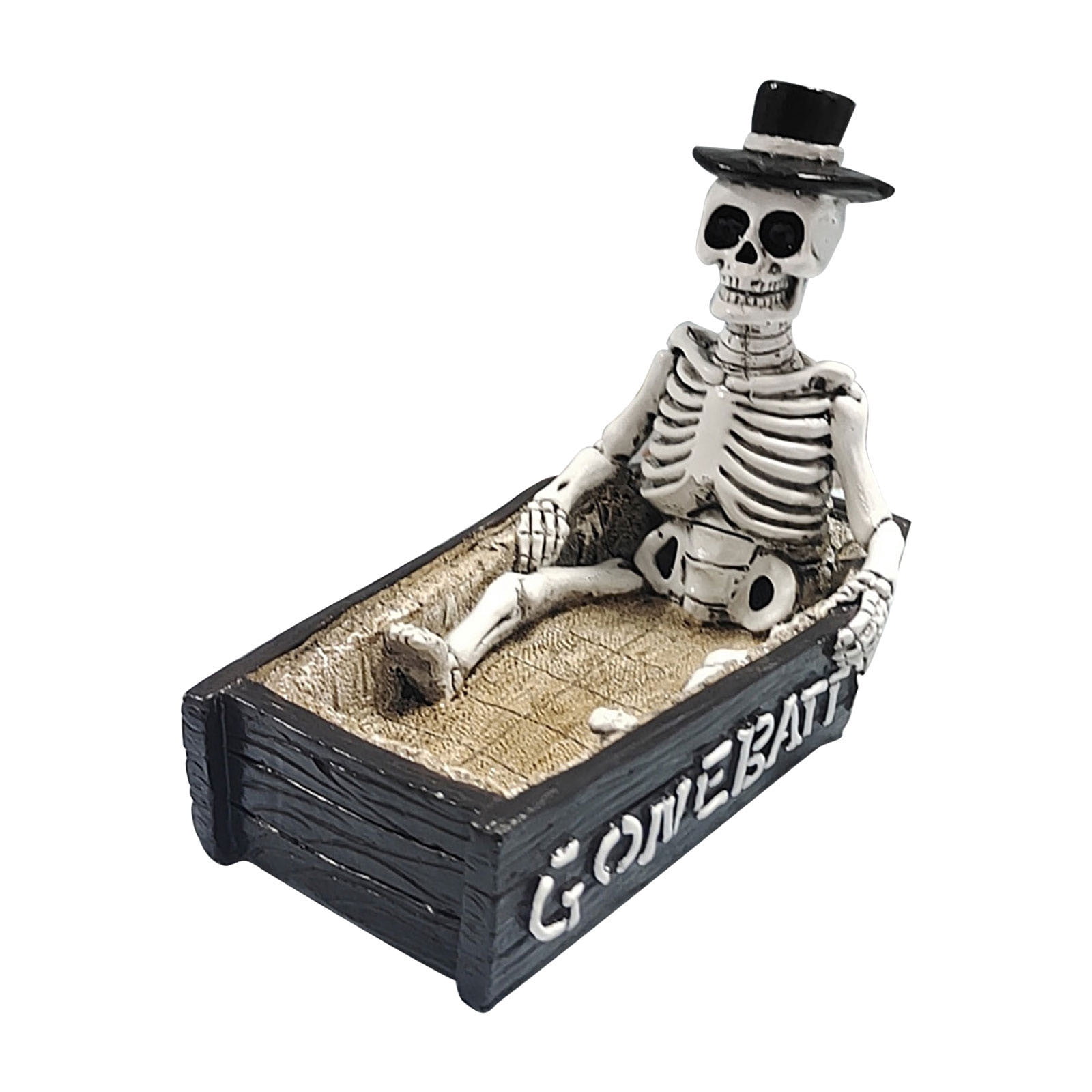 Zatoumnr Halloween Figurine Skeleton Bride and Groom in Coffin ...