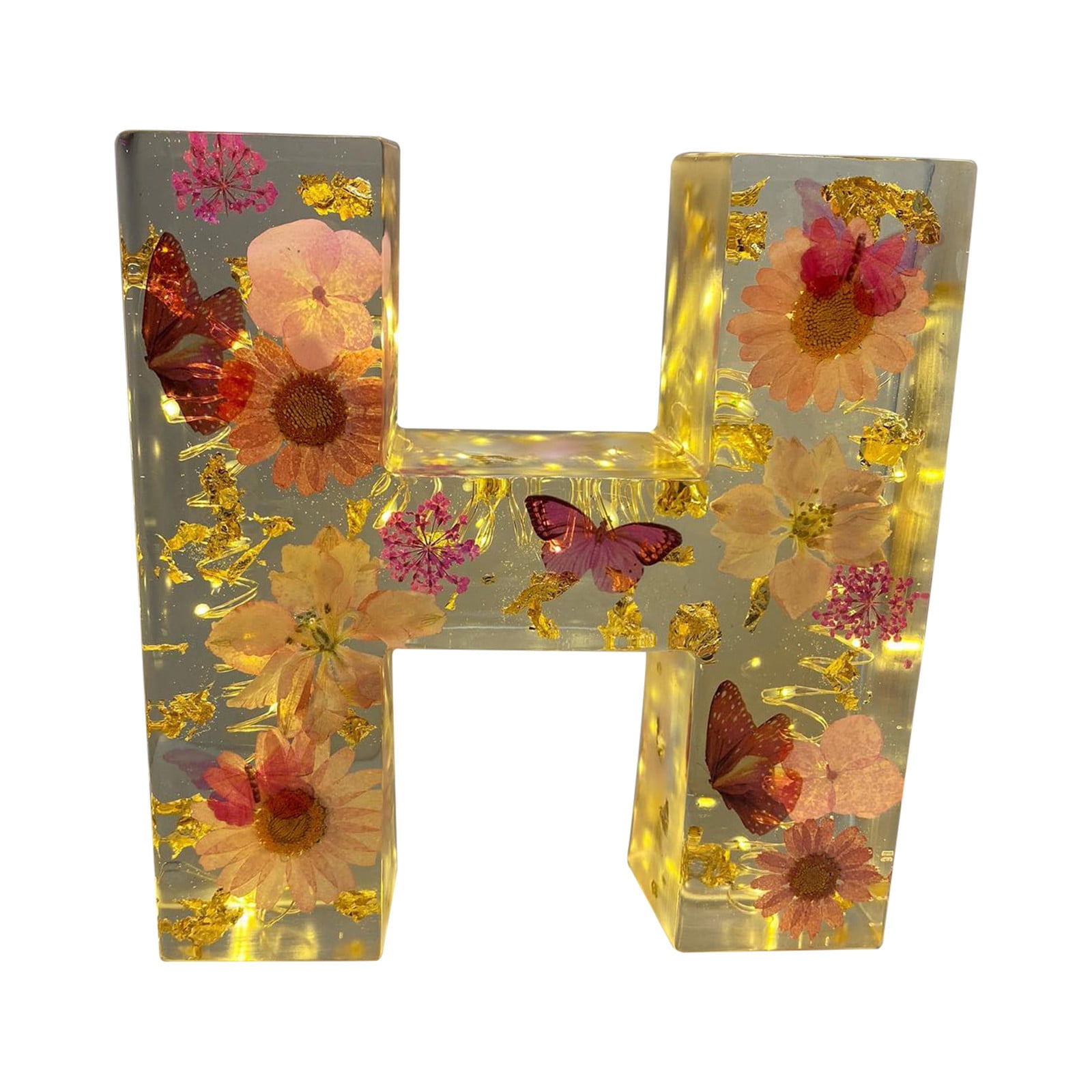 Zatoumnr LED Marquee Letter Lights 26 Letters Lights Floral Letters ...