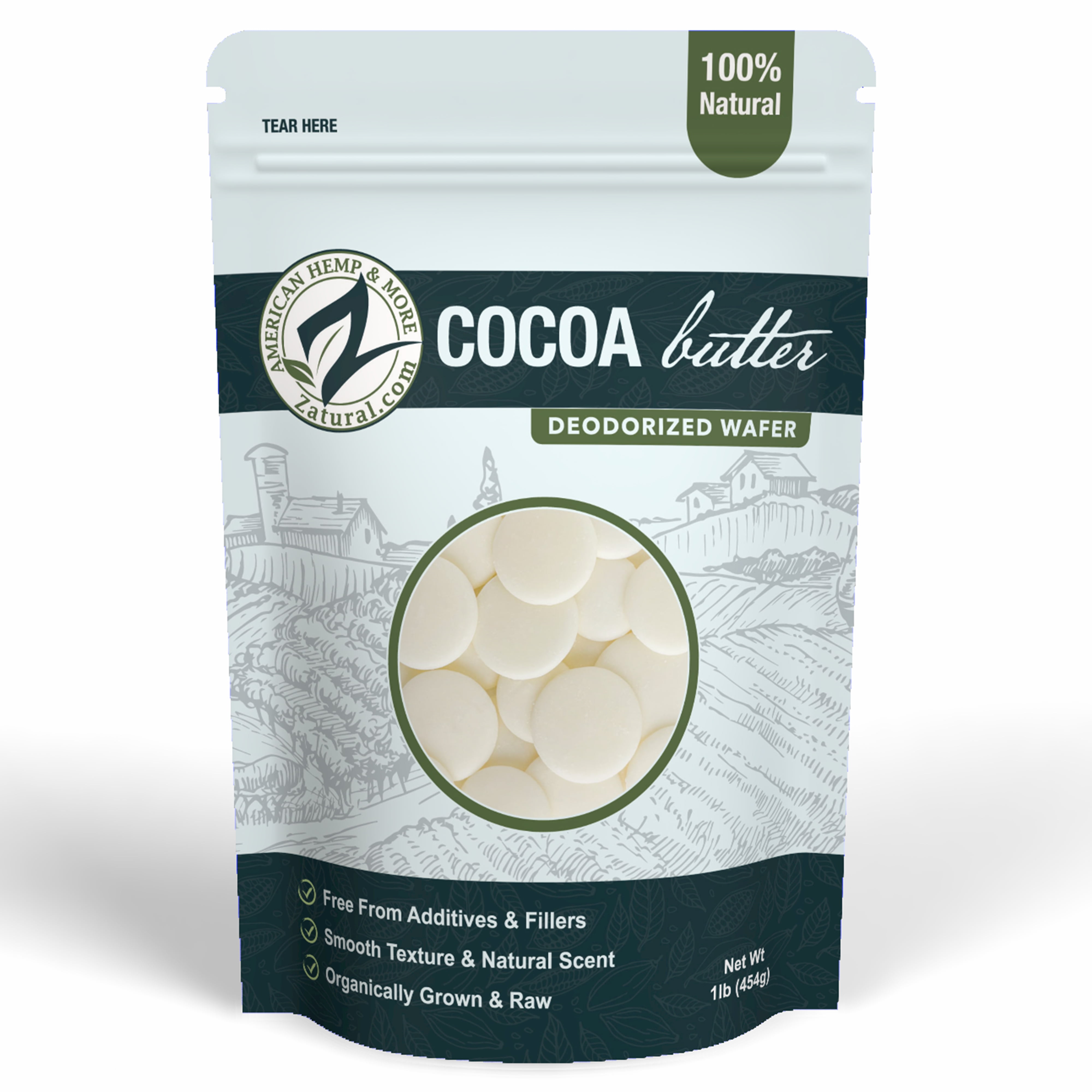 Zatural Deodorized Cocoa Butter Body Butter, 1 lbs - Walmart.com