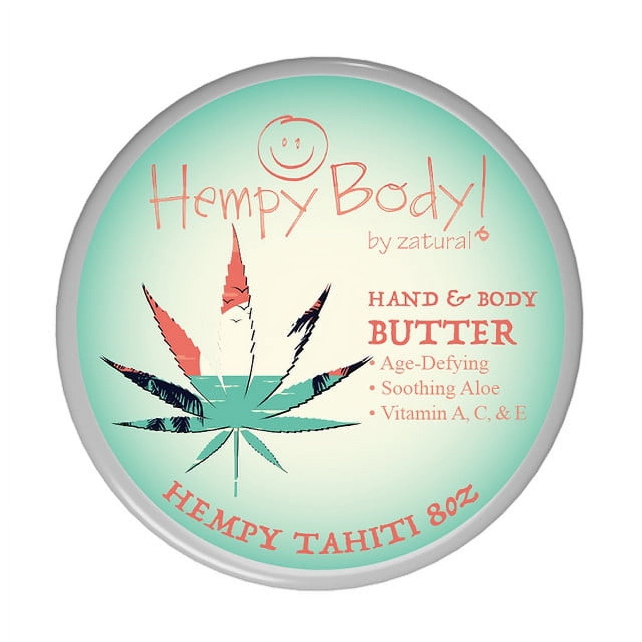 Zatural Hemp Body Butter - Hempy Tahiti Hand & Body Moisturizer with ...