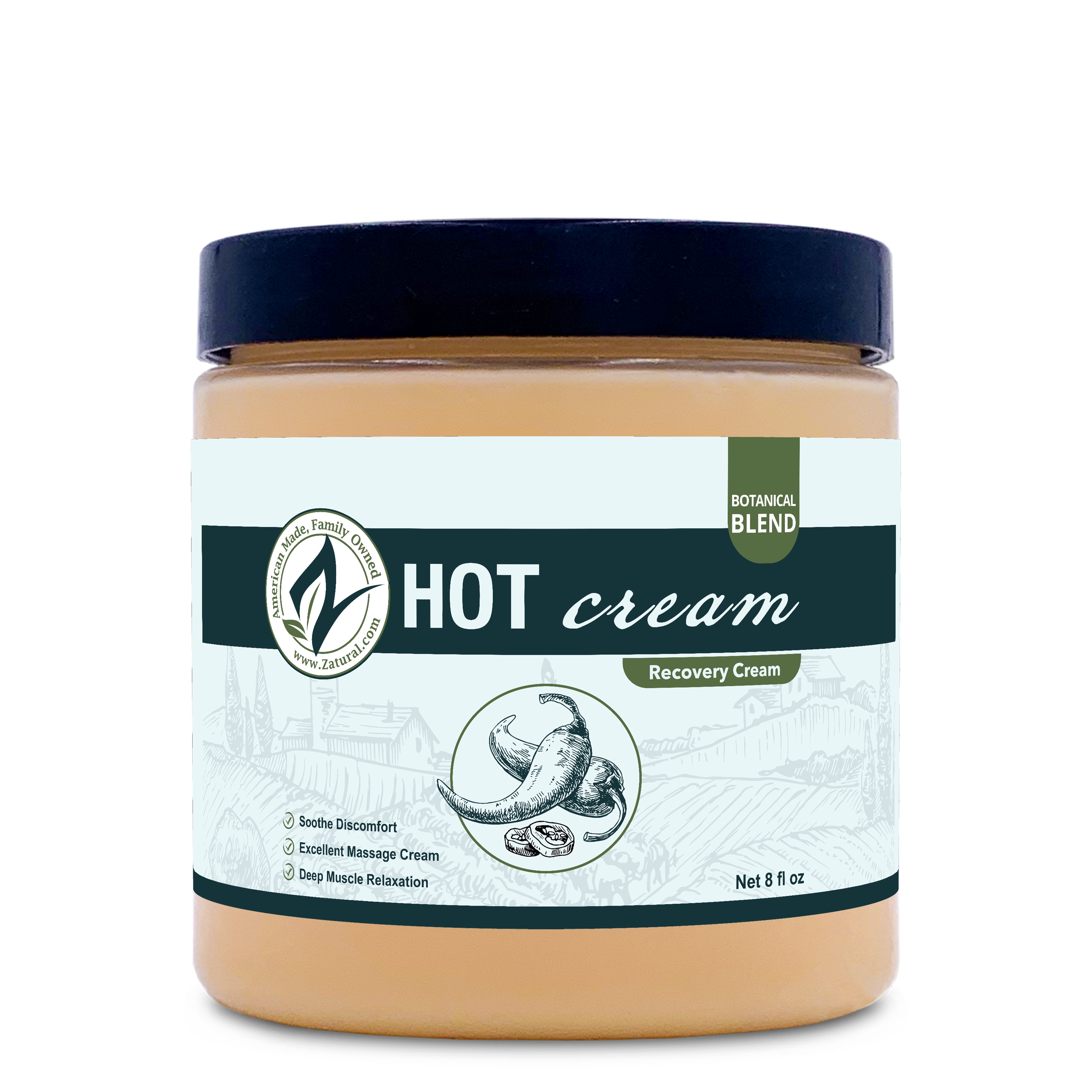 Zatural Hot Cream Relaxing Cream Muscle Rub Skin Tightning Lotion Body ...