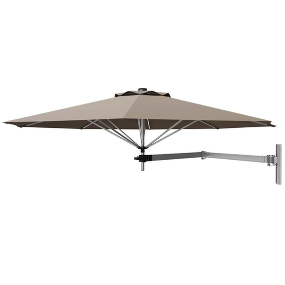 Zaverox 8 ft Wall Mounted Patio Umbrella, Outdoor Half Umbrella with ...