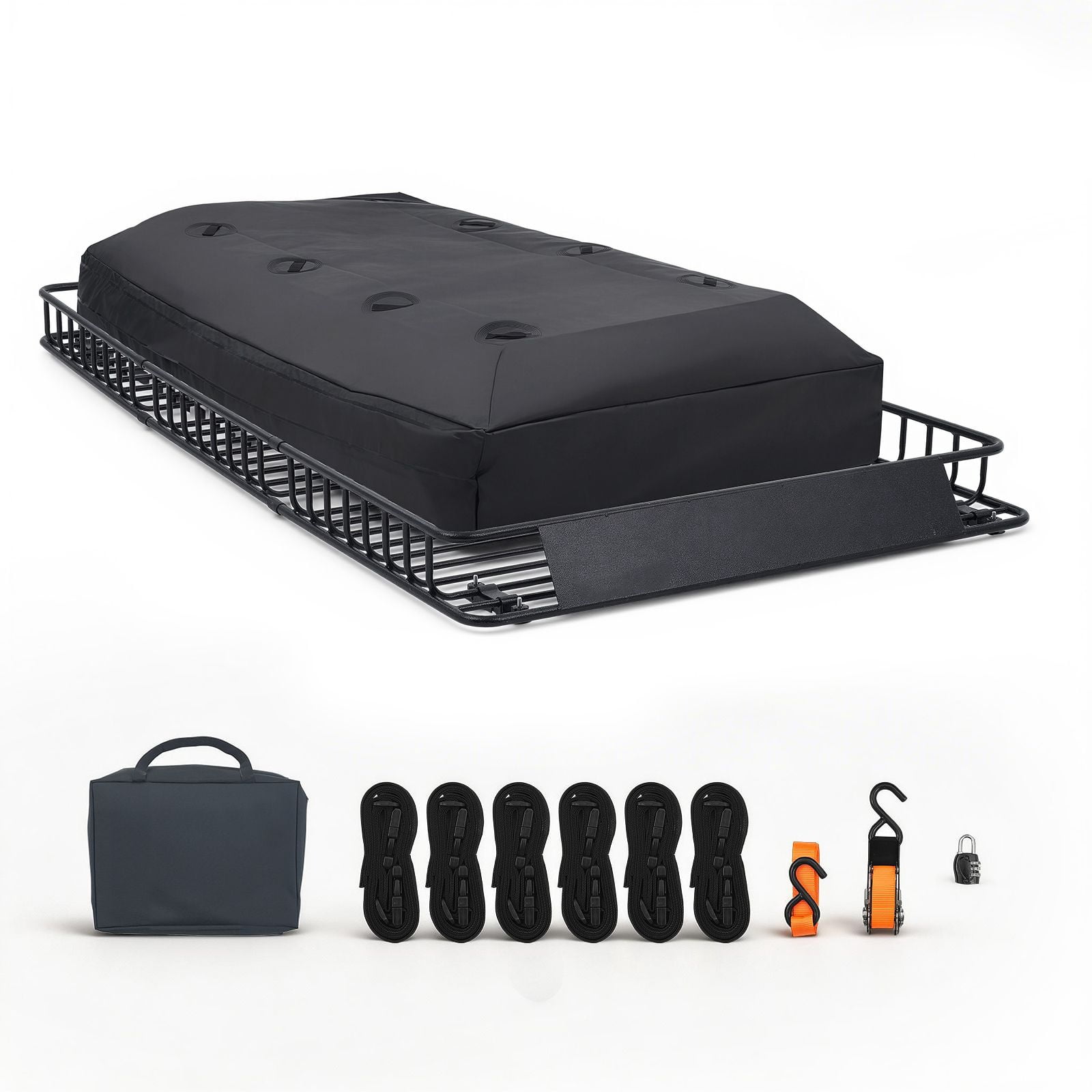 Zaverox Heavy Duty All Weather Roof Top Cargo Basket with Waterproof ...