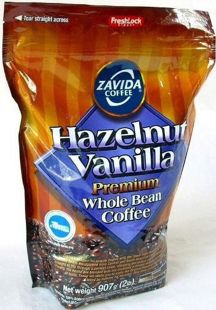 Zavida Hazelnut Vanilla Whole Bean Coffee, 907g/32 oz - Walmart ...