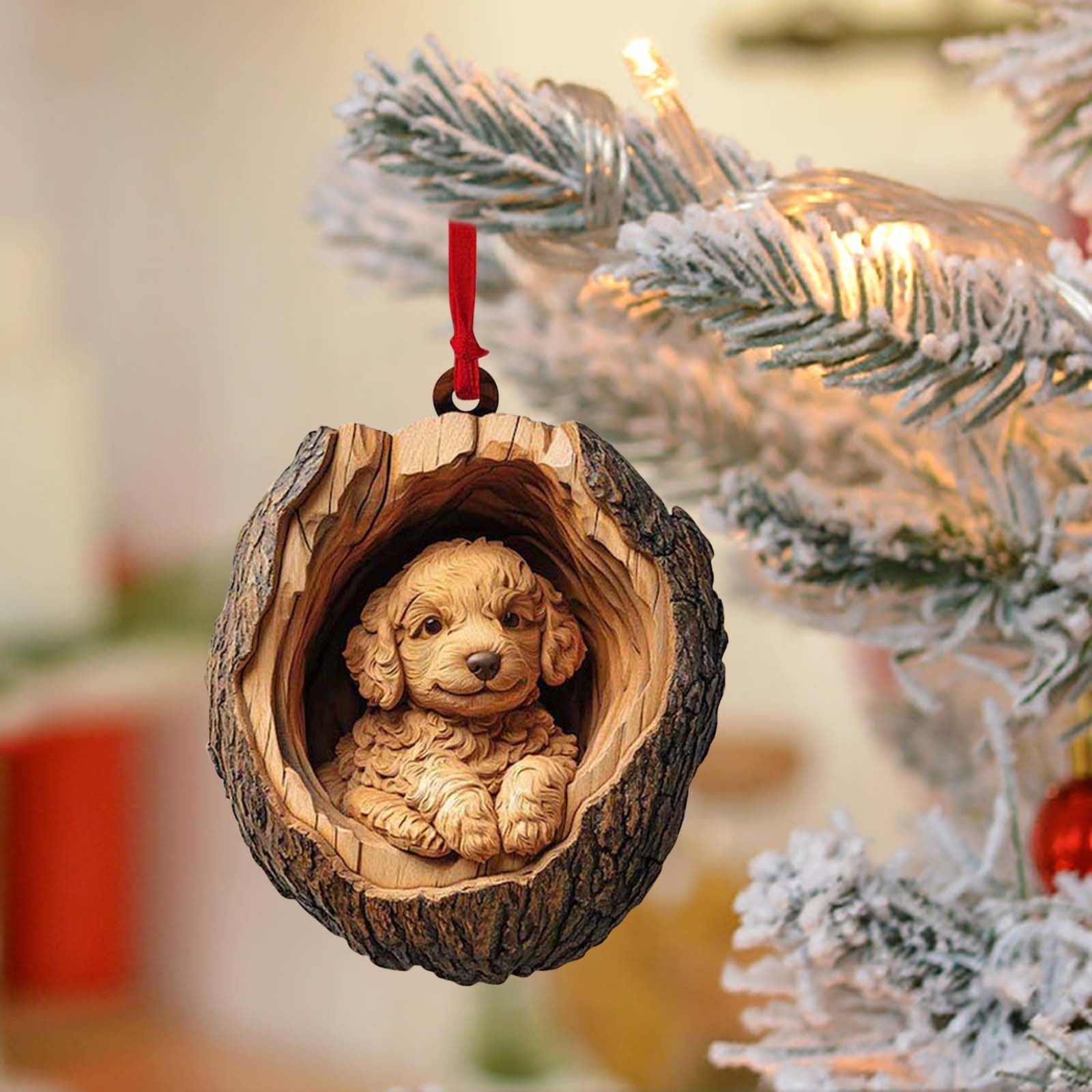 Zawou 2025Clearance Christmas Tree Animal Pattern Acrylic Ornament ...