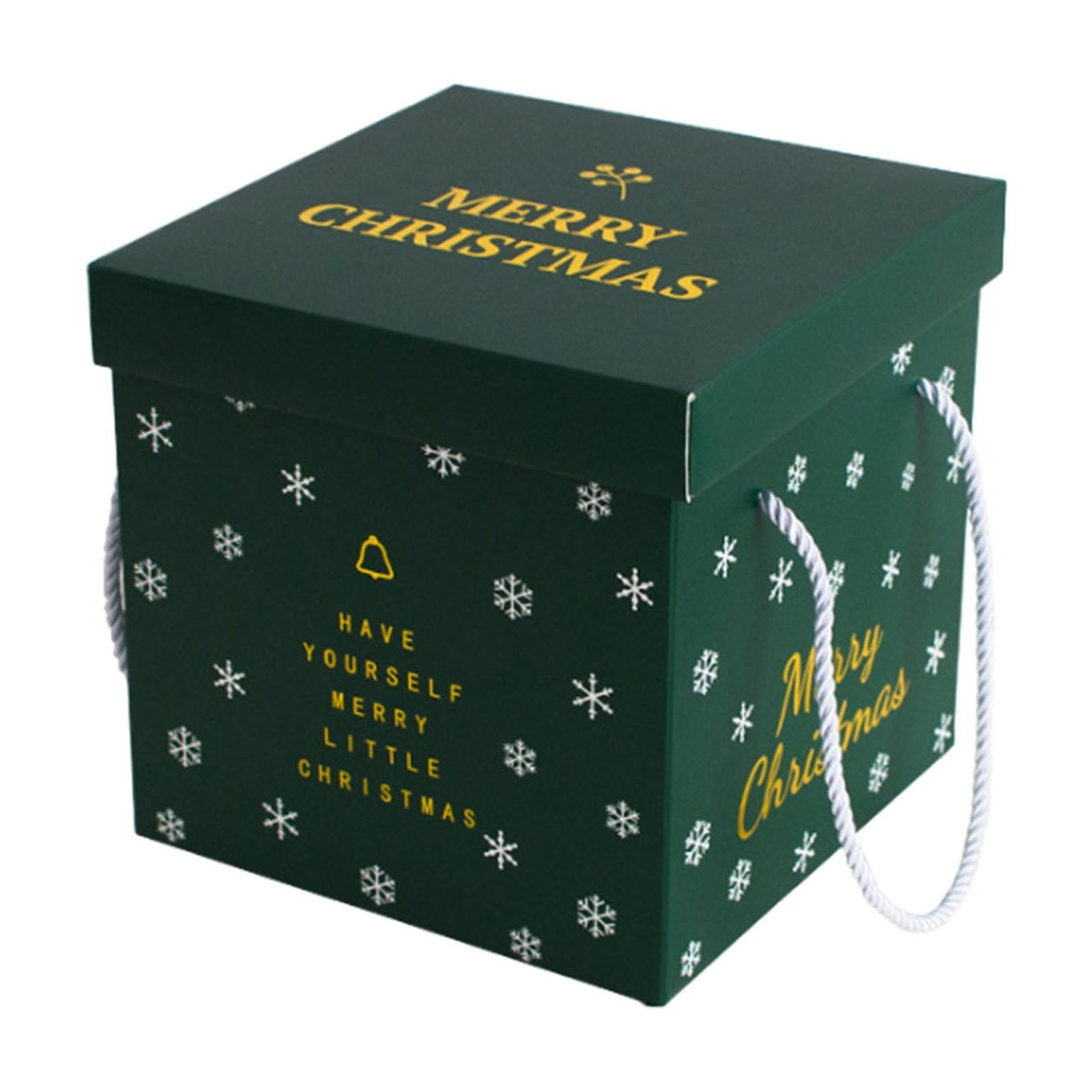 Zawou 2Pc Large Christmas Gift Boxes With Lids,20Cm Snowflake Design ...