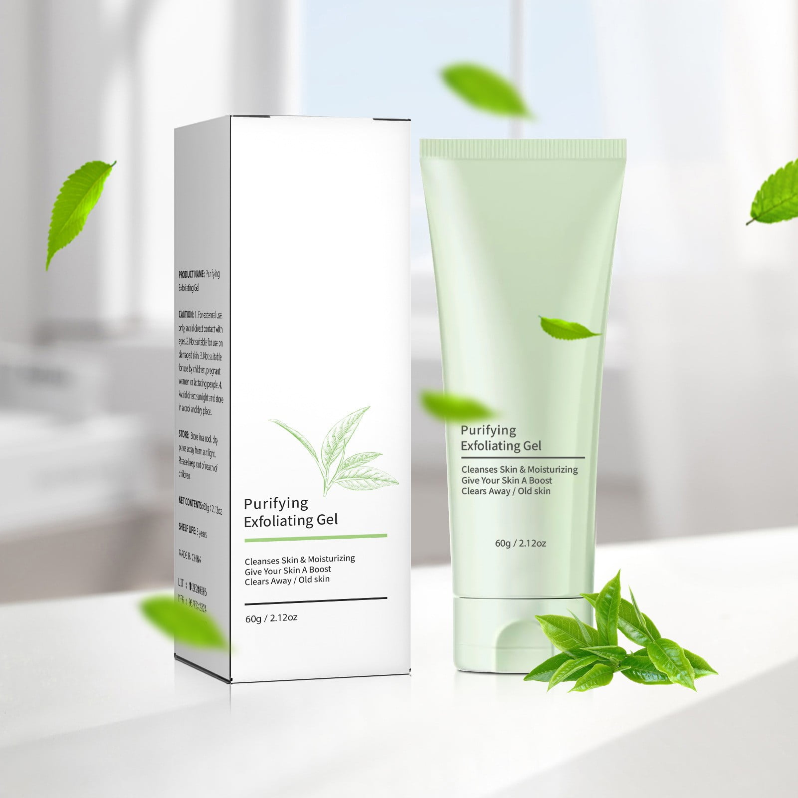 Zawou Green Tea Purifying Exfoliating Gel,Exfoliating Scrub,Purifying ...