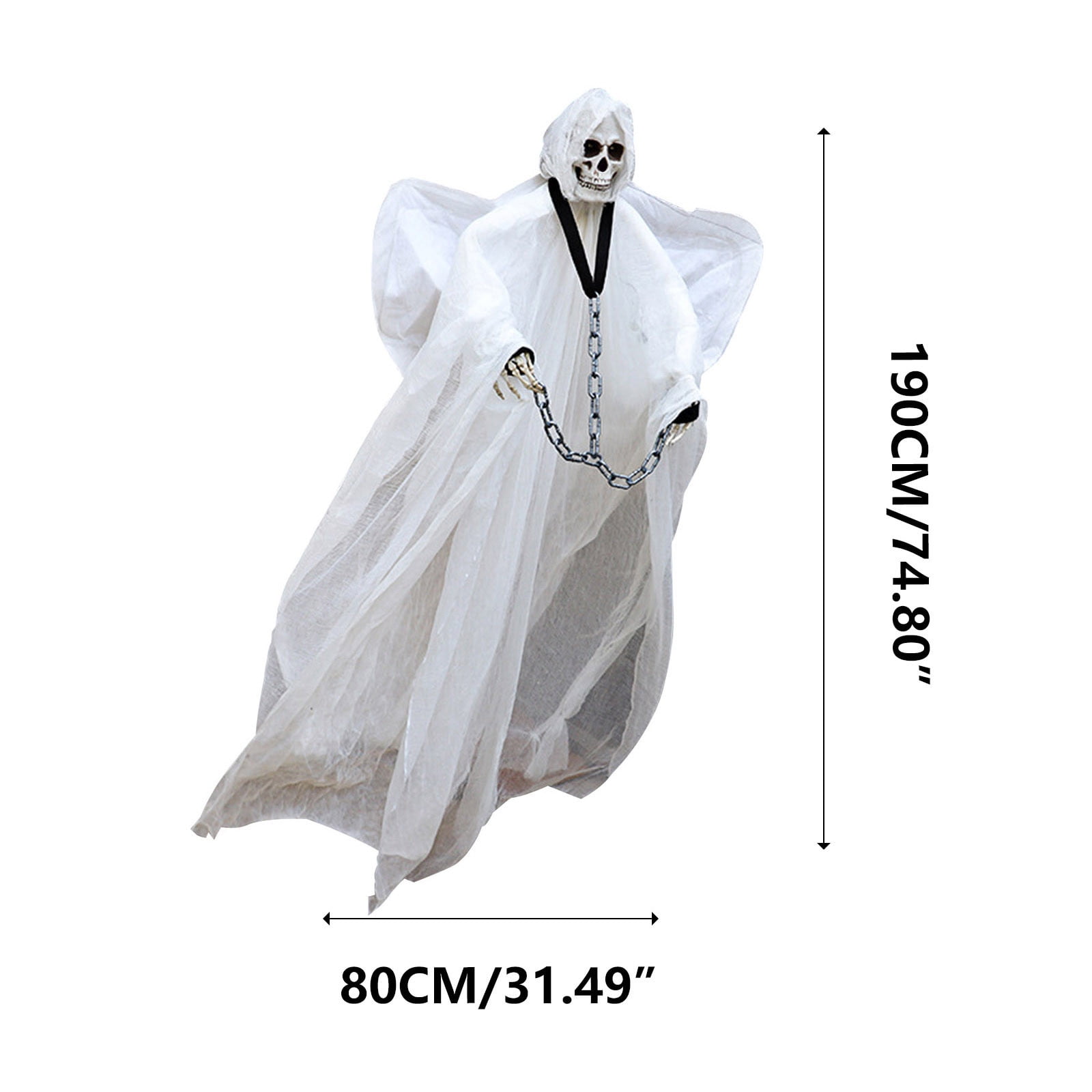 Zawou Halloween Decor Outdoor&Indoor Halloween Hanging Ghost Luminous ...