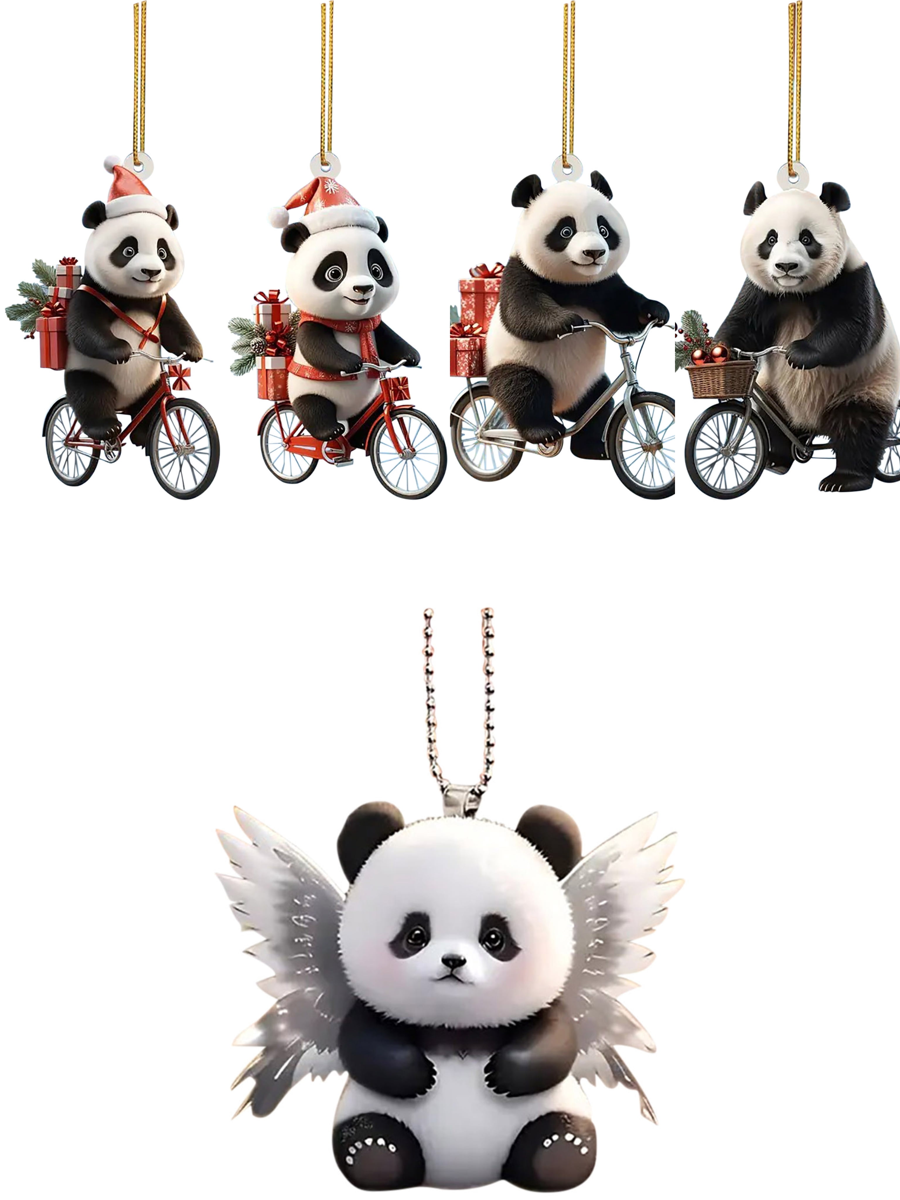 Zawou Swinging Panda Car Hanging Ornament,Chinese National Treasure ...