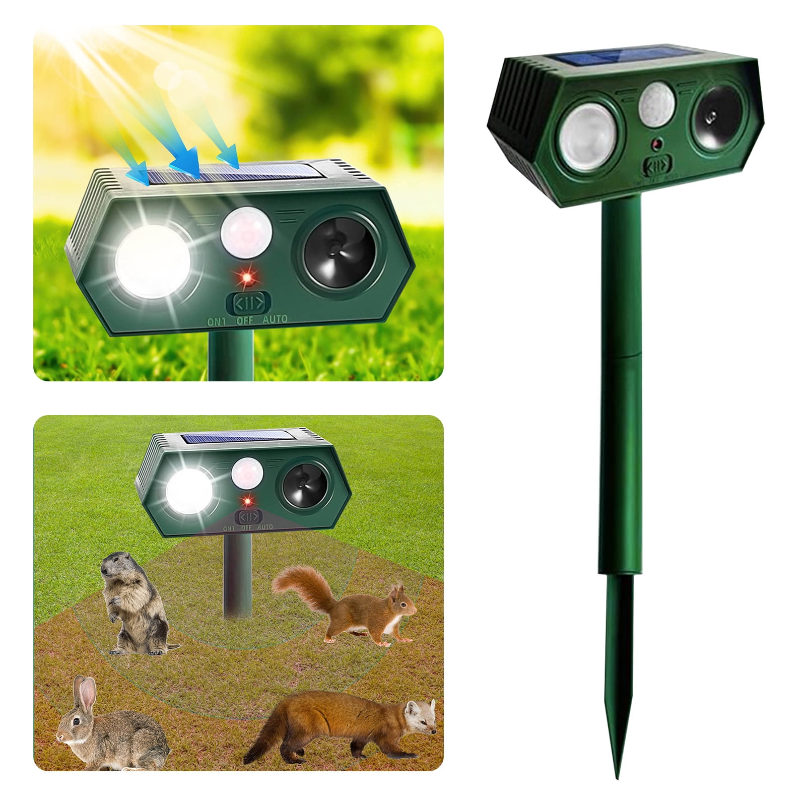 Zawus 2025 Ultrasonic Animal Repellent Outdoor Cat Repellent Devices ...
