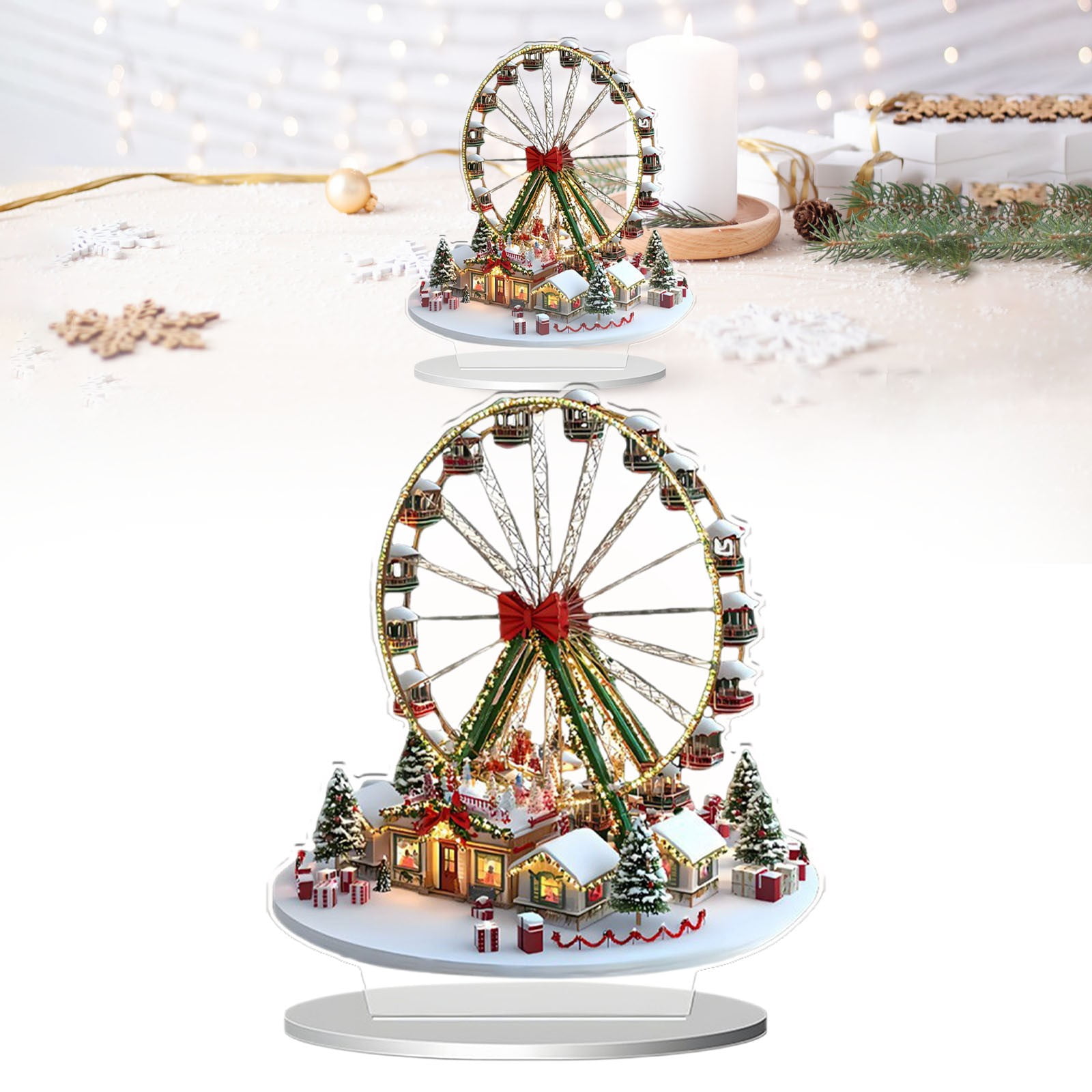 Zaxius Ferris Wheel Christmas Tree With Train Christmas Animated ...