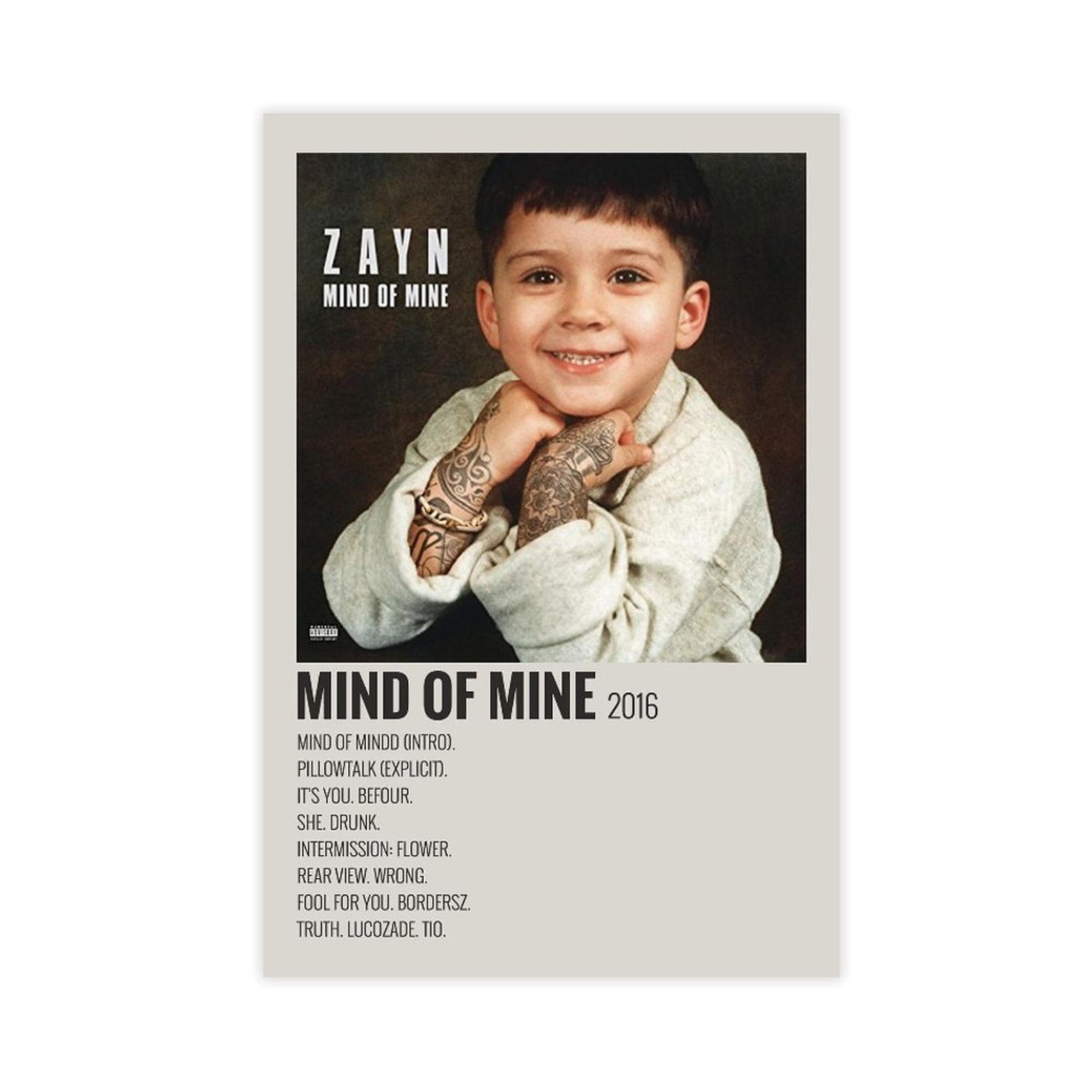 Zayn Malik Mind Of Mine Posters Art Print Bedroom Decor for Wall Art ...