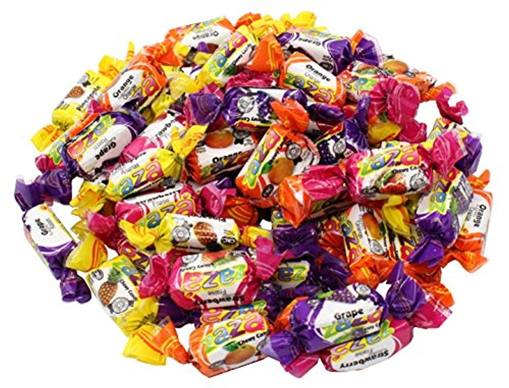 Zaza Assorted Bulk Chewy Candy, Colorful Flavorful Fruity Individually ...