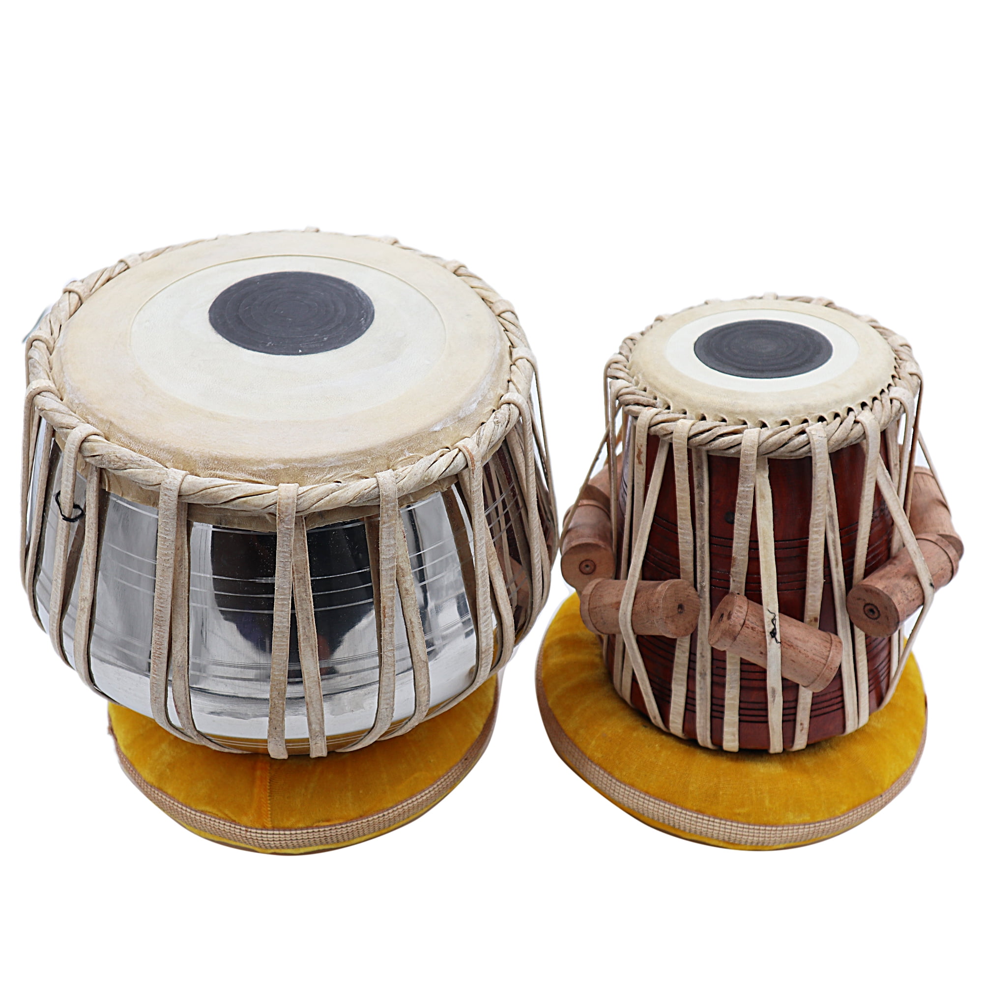 Zaza Percussion - Indian Tabla Drum Set -Chrome Brass Bayan Tabla Drum ...