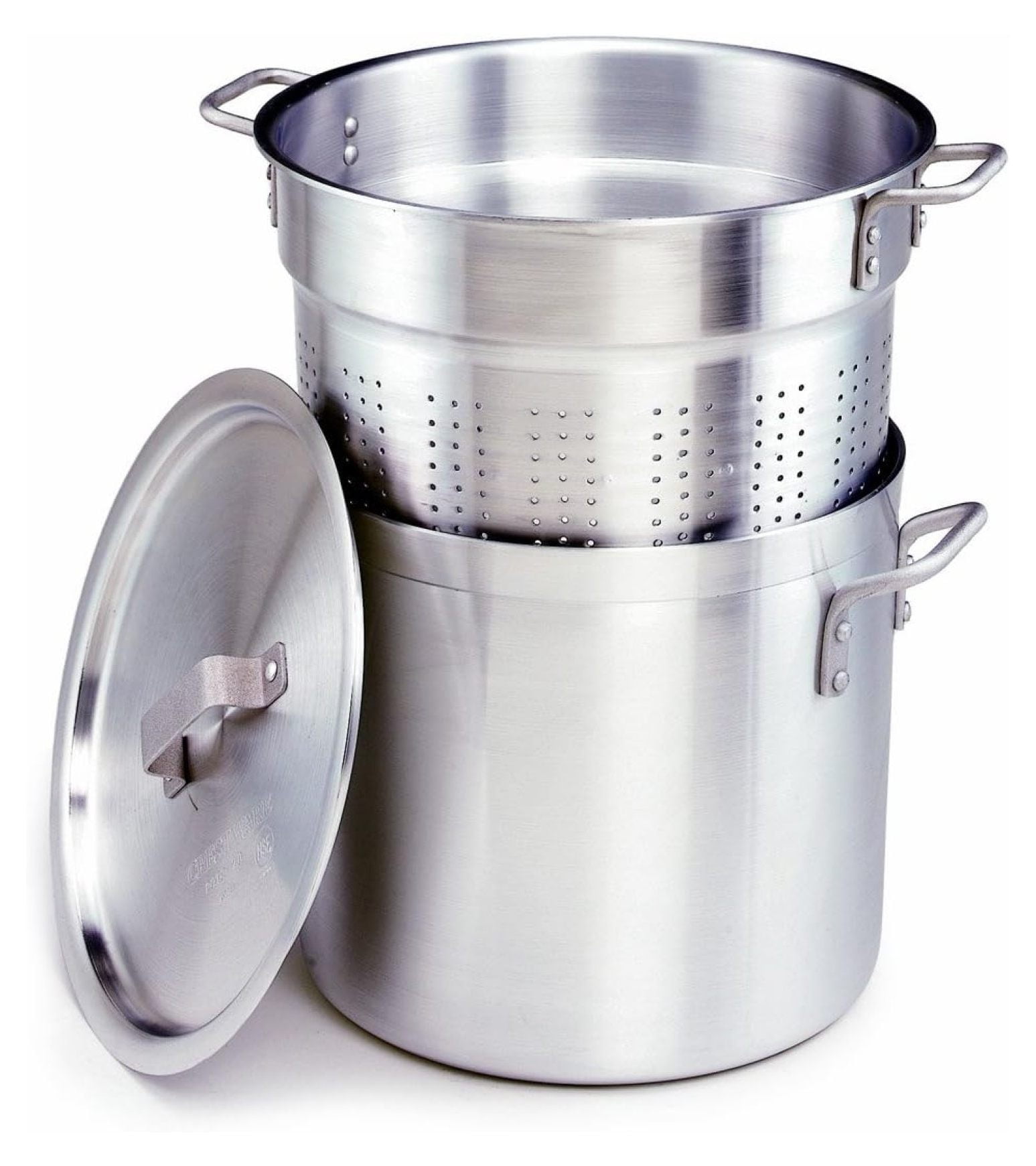 Zazesaby 20-Quart, 3-Piece Aluminum Pasta Cooker with Pot, Perforated ...
