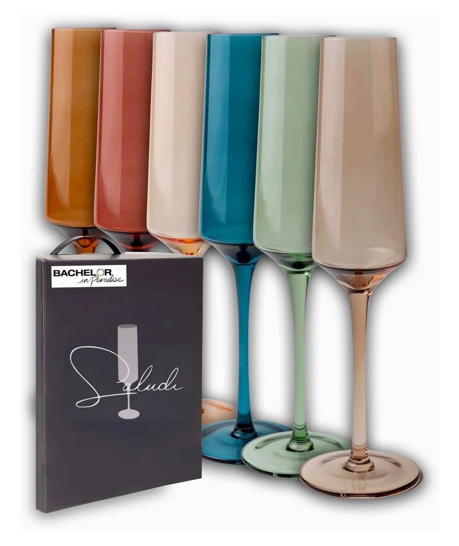 Zazesaby Colored Champagne Flutes - As Seen on 'Bachelor in Paradise ...