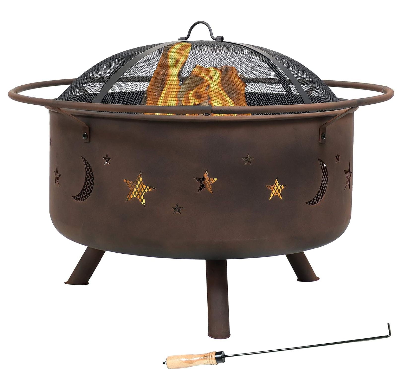 Zazesaby Cosmic 30-Inch with Cooking BBQ Grill Grate, Screen, and ...