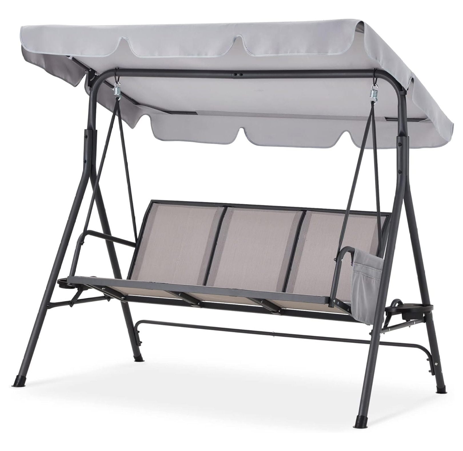 Zazesaby Outdoor Patio Canopy Swing Chair,Porch Swing with Stand 3 ...