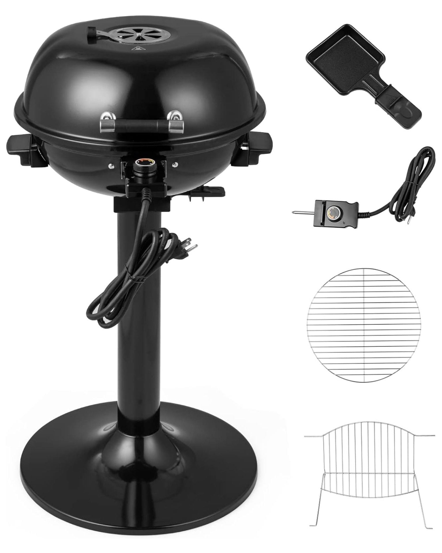 Zazesaby Portable Electric Grill, with Warming Tray, 1600W Heating ...