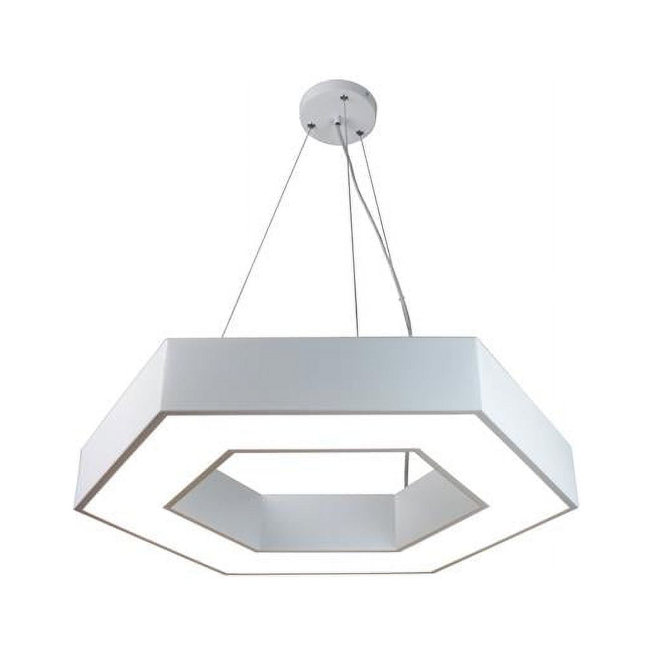 EQLight EQPLH24-W Zazil LED Hexagonal 24 White Pendant - Walmart.com