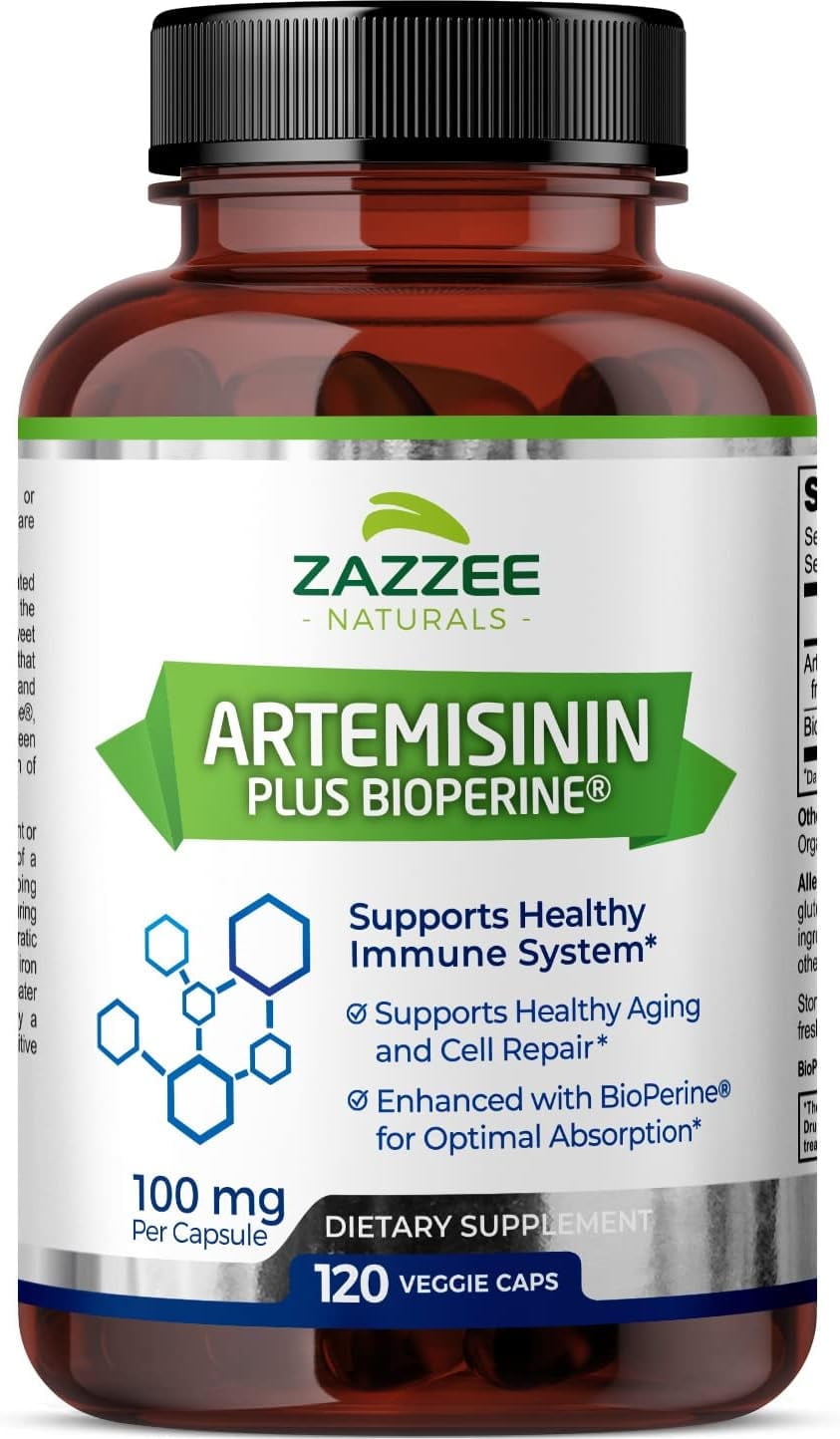Zazzee Naturals Artemisinin Sweet Wormwood Extract 100mg Capsules with ...