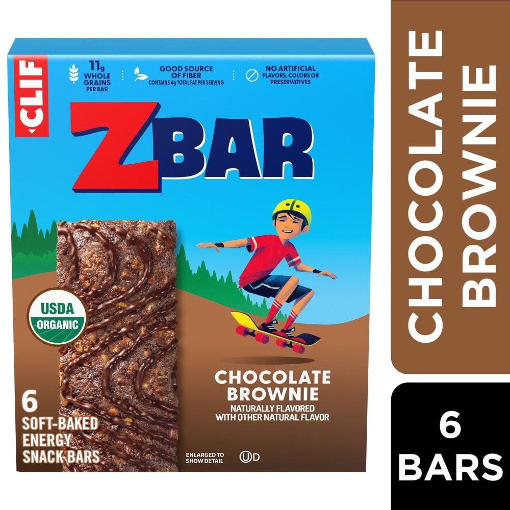 Zbar Chocolate Brownie Organic Soft-Baked Energy Snack Granola Bars 6 ...