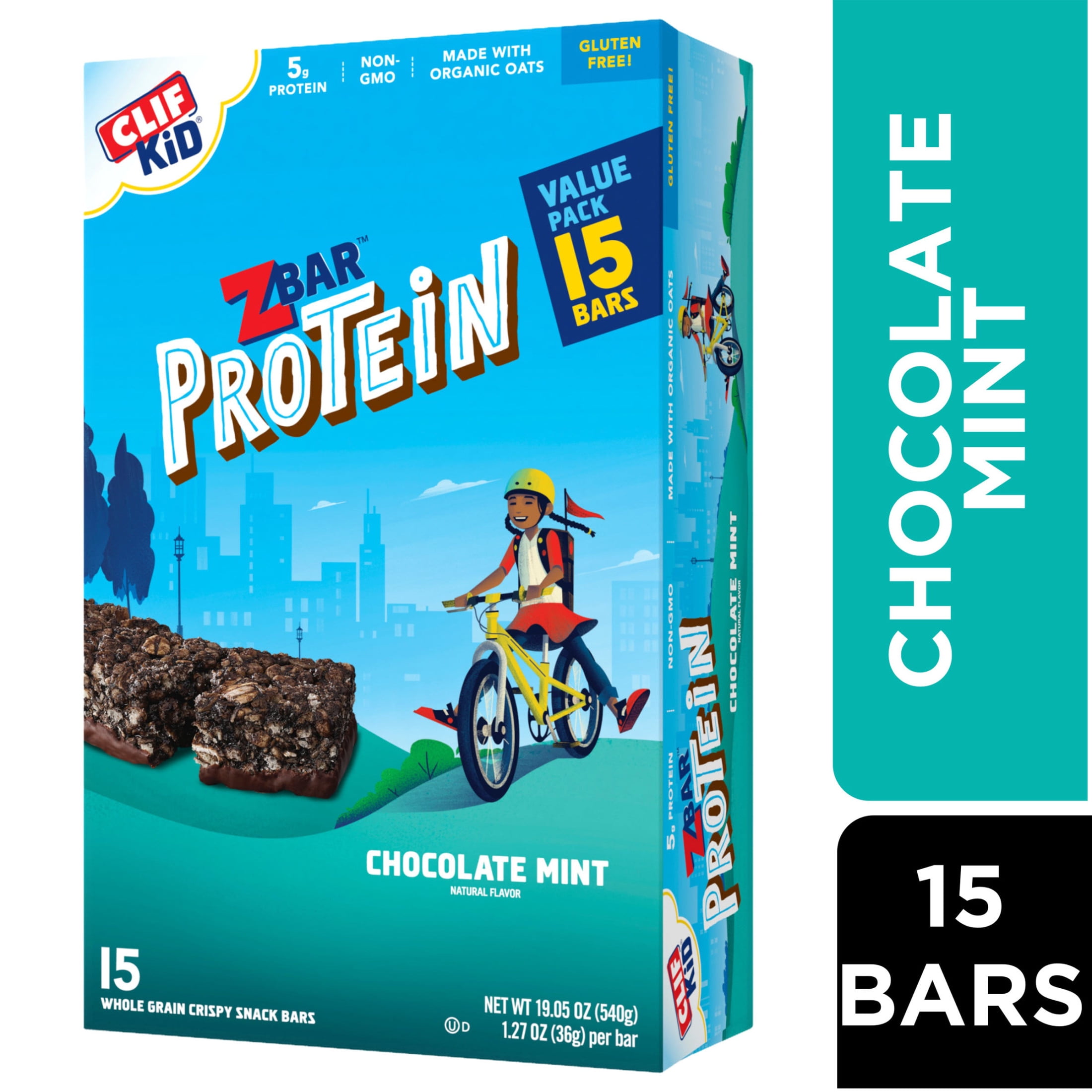 Zbar Protein Chocolate Mint Flavor Crispy Snack Bars, Gluten Free ...