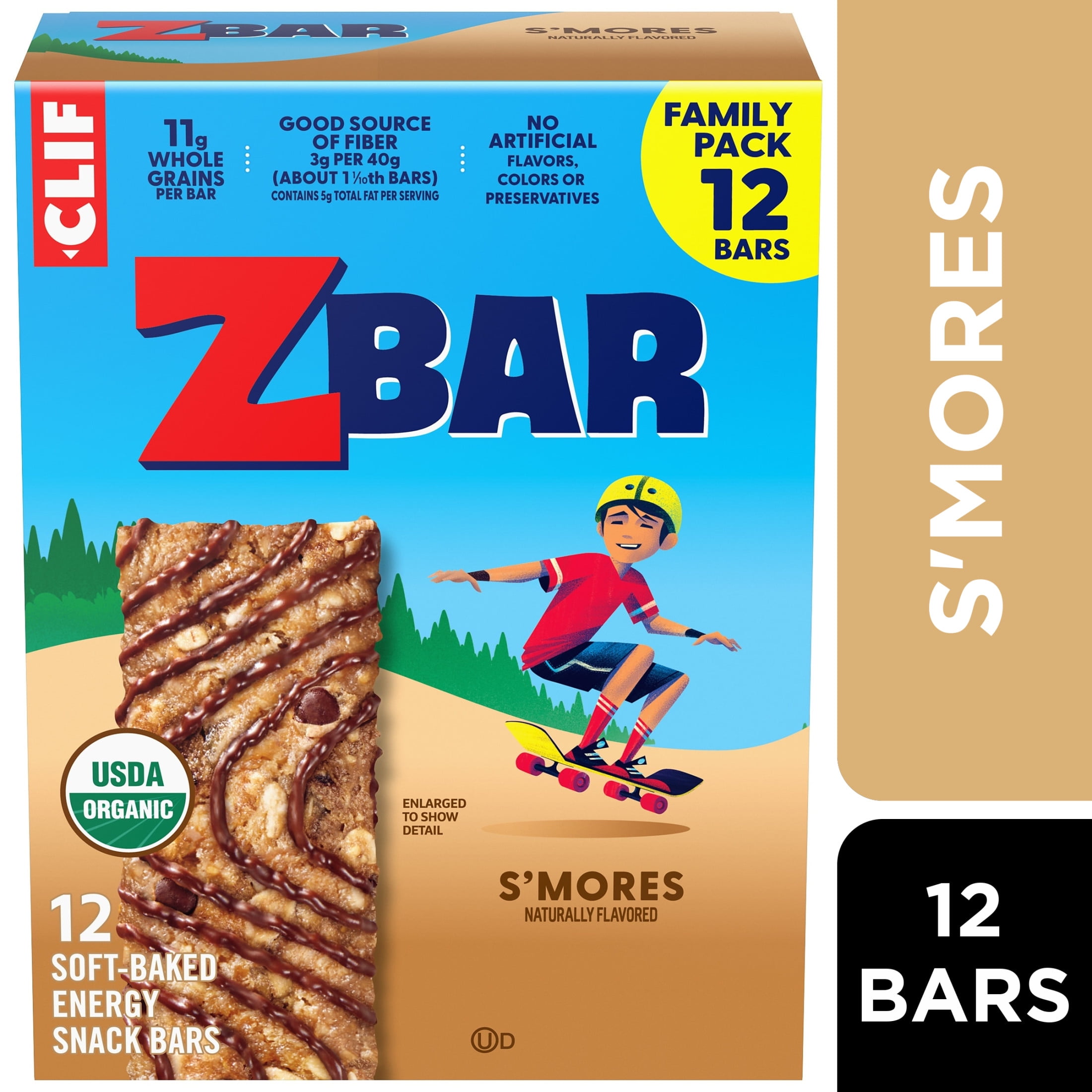 Zbar S'mores Soft-Baked Energy Snack Bars, Organic Granola Bars, Snacks ...