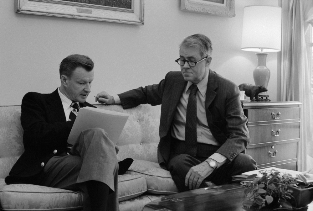 Zbigniew Brzezinski B. 1928 National Security Advisor And Secretary Of State Cyrus Vance 1917 ...
