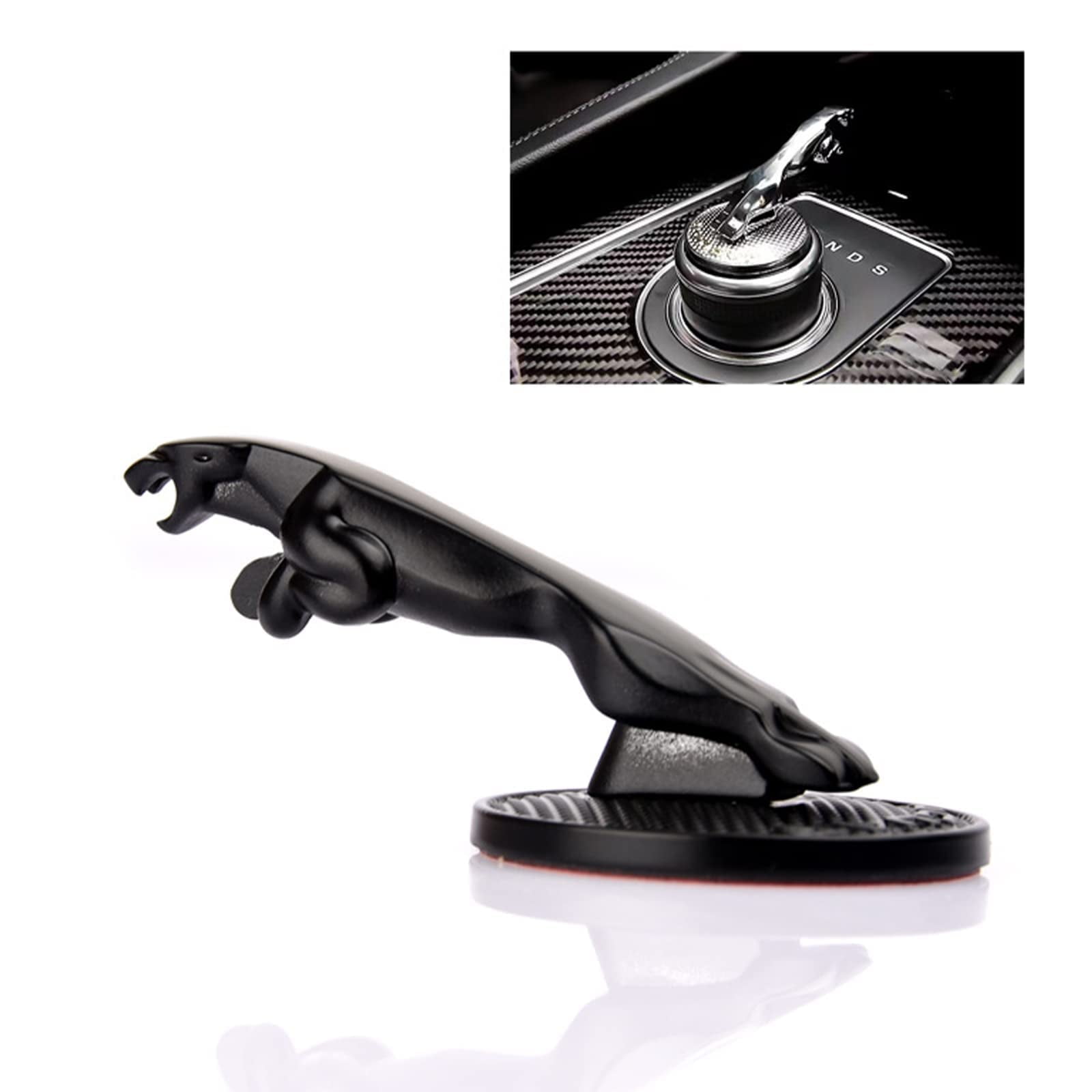 Zbosrma 3D Emblem for Jaguar Gear Shift Knob Cover Decoration Trim Sticke Cover Button Decal for ...