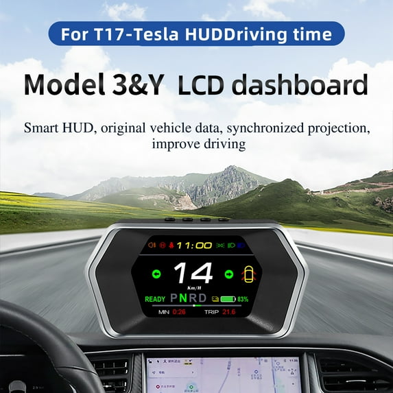 Zcargel 3.3-inch Automotive Dashboard for Tesla Model Y 2019-2025 Model ...