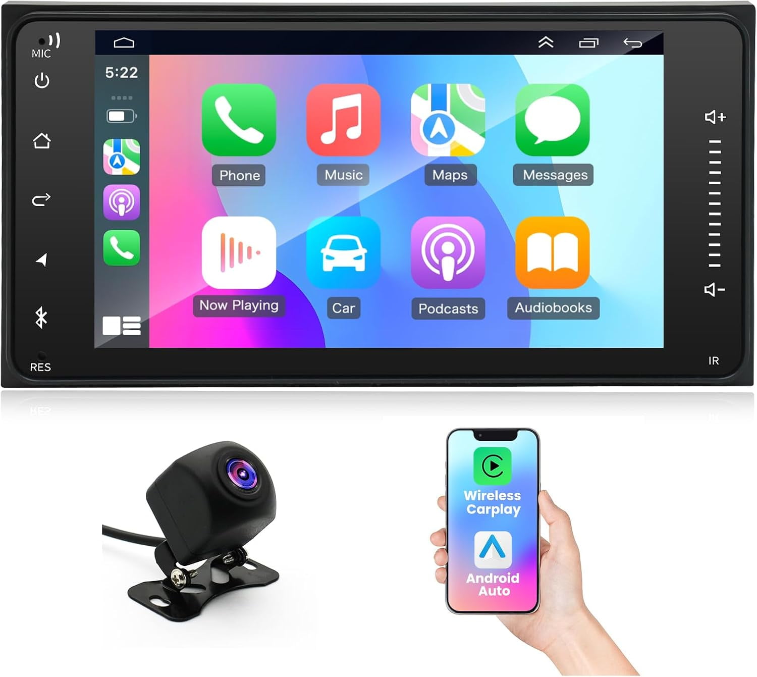 Zcargel 7" Android 13 Car Stereo 2+32GB GPS Sat Navi Multimedia Head ...