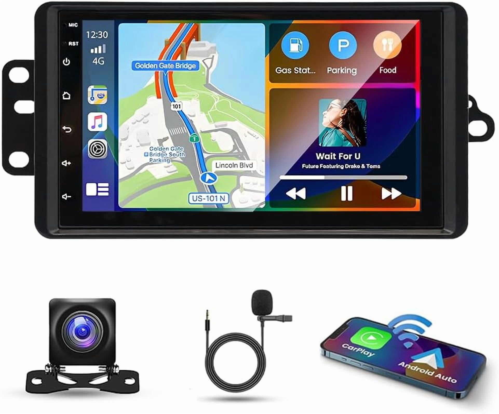 Zcargel 7" Android 13 Car Stereo Double Din Touch Screen, Bluetooth Car ...