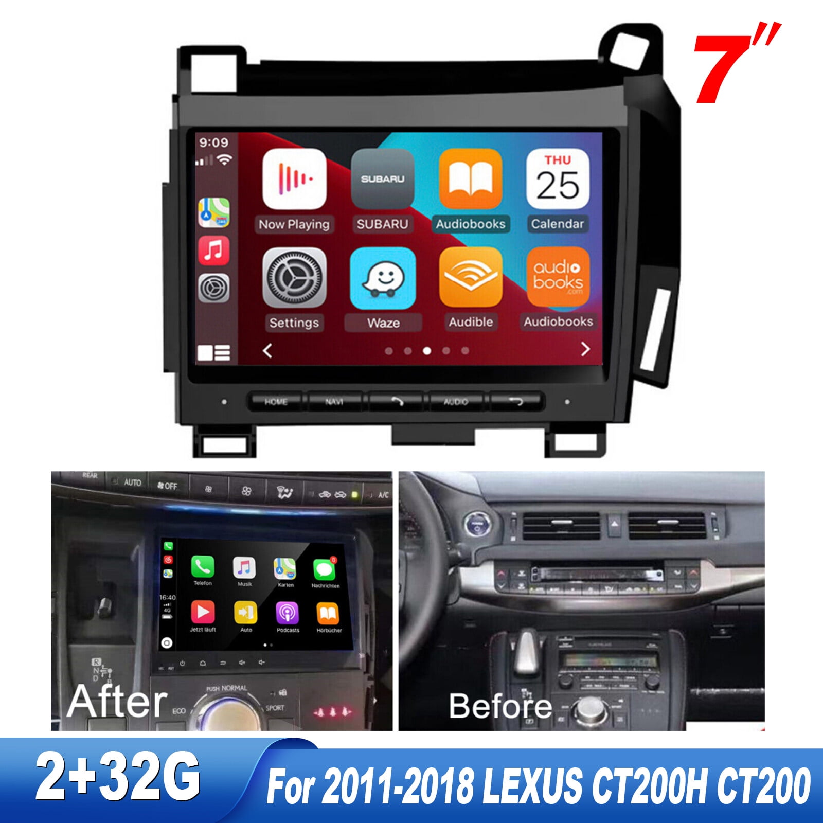 Zcargel Android 13 for 2011-2018 LEXUS CT200H CT200 Car Stereo Wireless ...