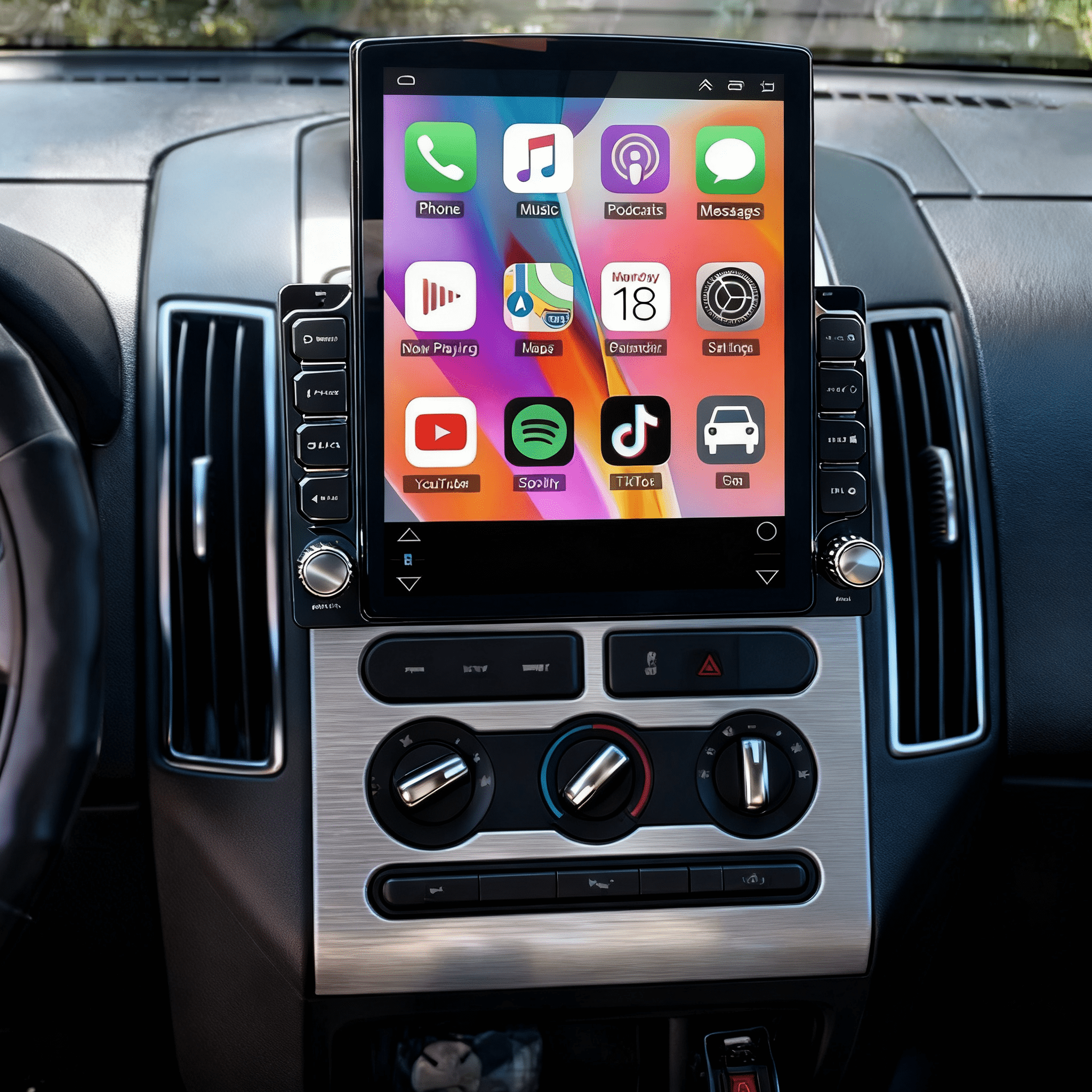 Zcargel Android 13 9.7" Double Din Car Stereo with Hardwired Head Unit ...