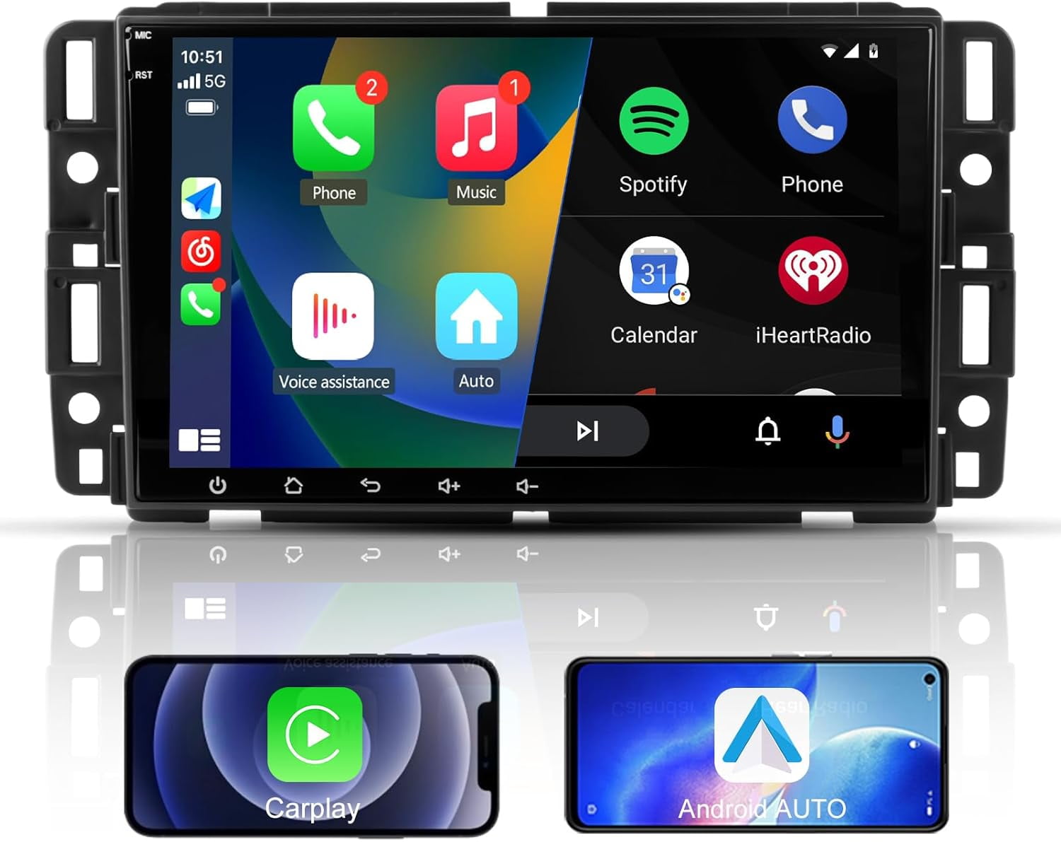Zcargel Android 13 Car Stereo 8" Double Din Touch Screen Car Radio with ...