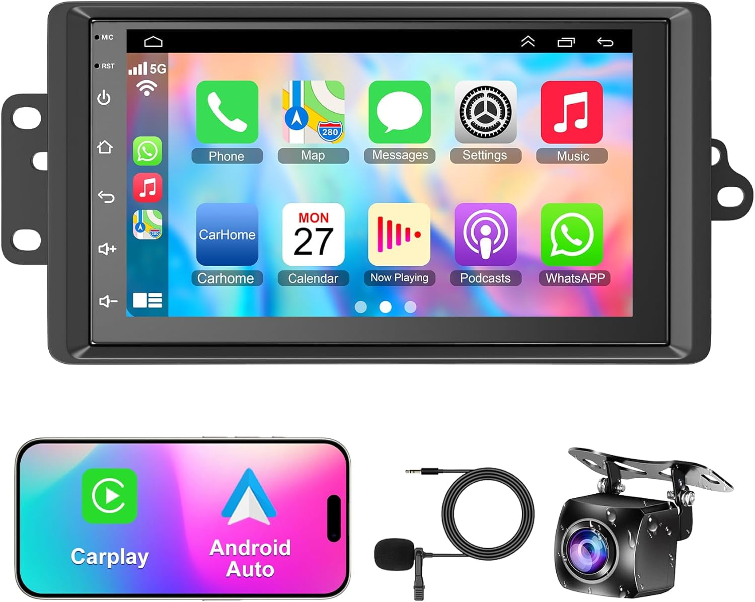 Zcargel Android 13 Car Stereo Radio with GPS Navigation, 7 Inch ...