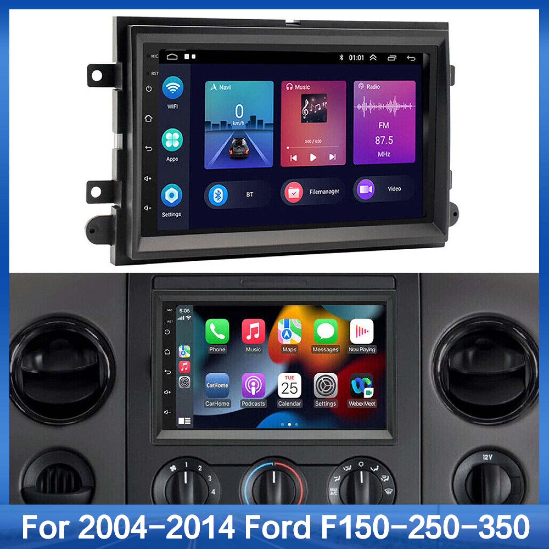 Zcargel Car Radio Stereo 7 Inch Touch Screen for 2004-2014 Ford F150 ...