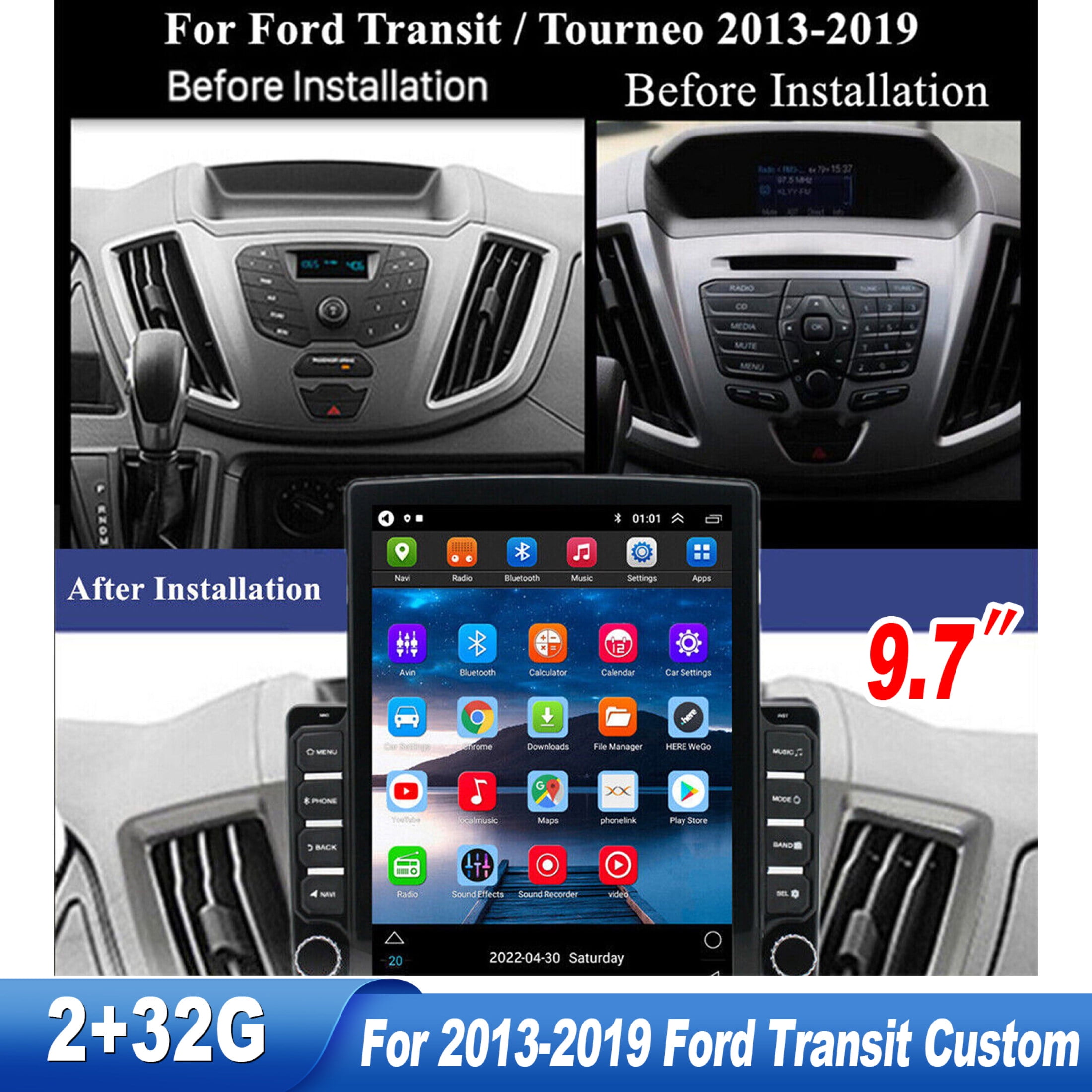 Zcargel Car Radio Stereo For Ford Transit Custom 2013-2019 Android 13 ...