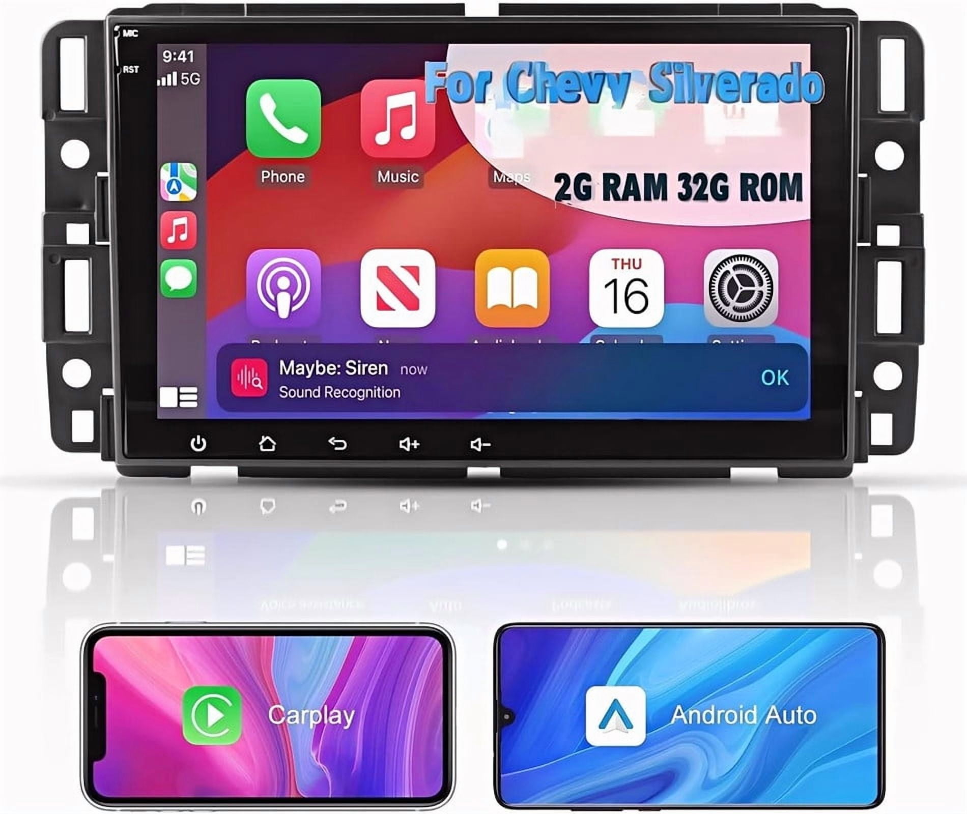 Zcargel Car Stereo 8" Android 13 Double Din Touch Screen Multimedia Car ...