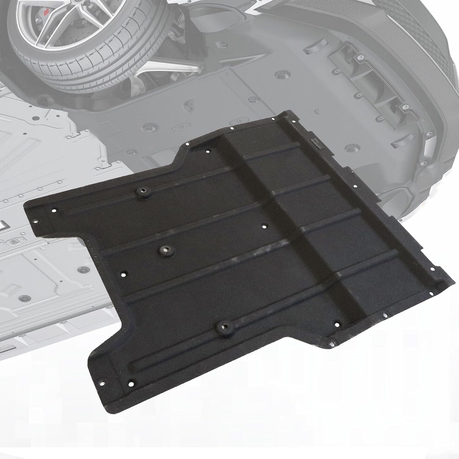 Zcargel Engine Splash Shield Guard, Black Plastic Underbody Cover ...