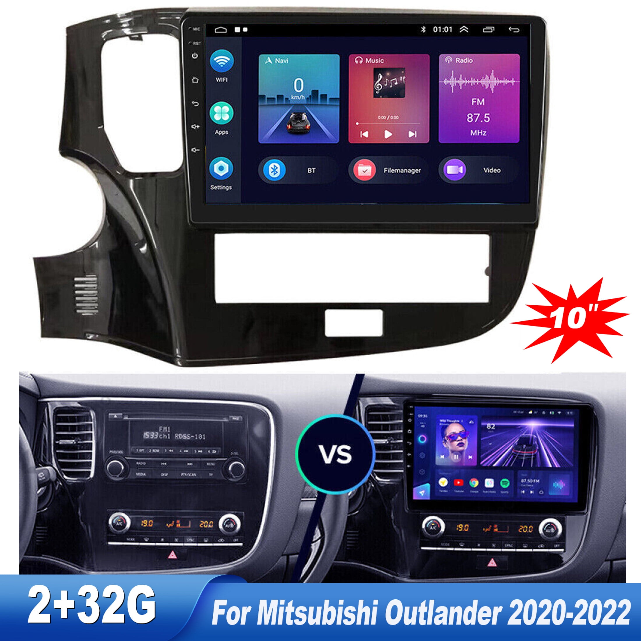 Zcargel For 2020 2021 2022 Mitsubishi Outlander Car Stereo Radio ...