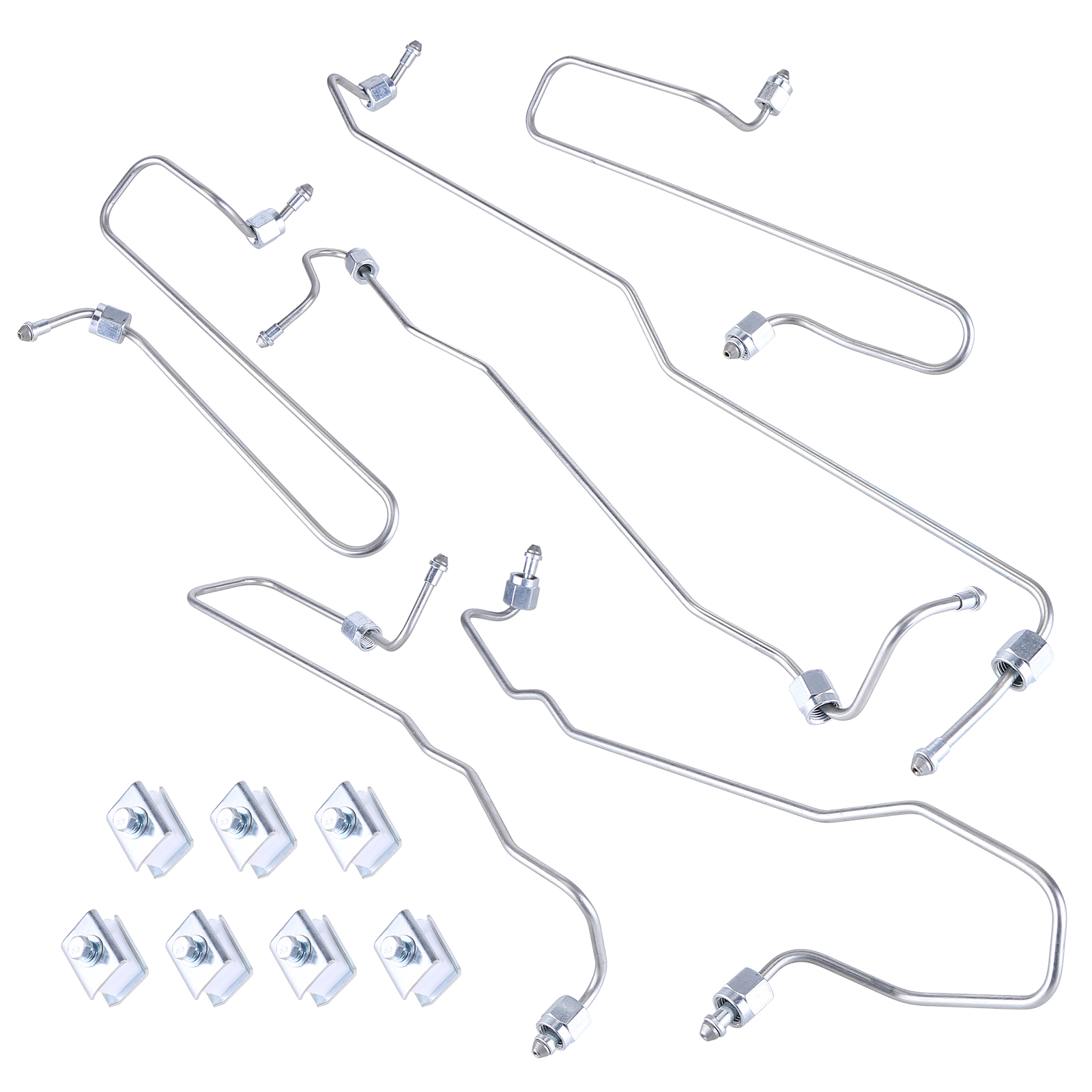Zcargel Fuel Injection Line Kit With Clamps Carbon Steel Anti-Oxidation ...