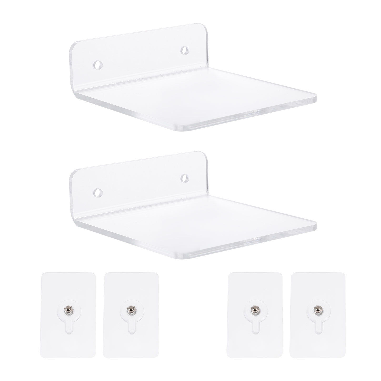 KAKOWELY Acrylic Storage Shelves Transparent for Household Users 2Pcs 3 ...